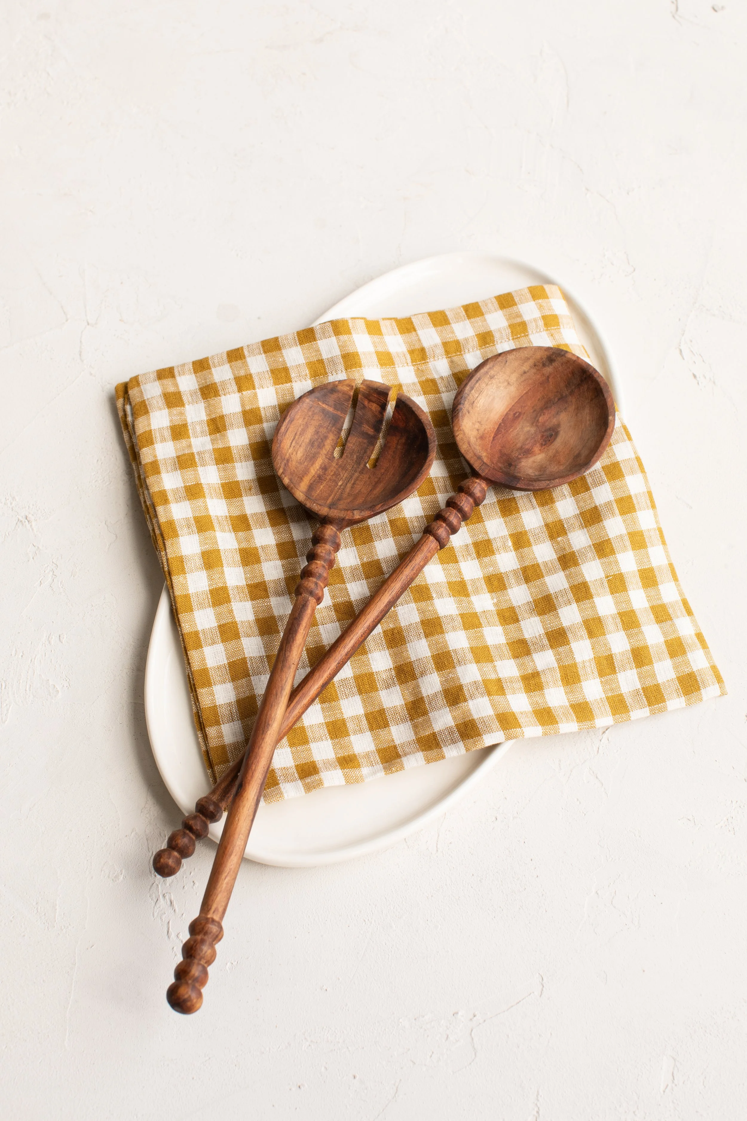 Handcarved Wood Serving Set — Hoppe Shoppe