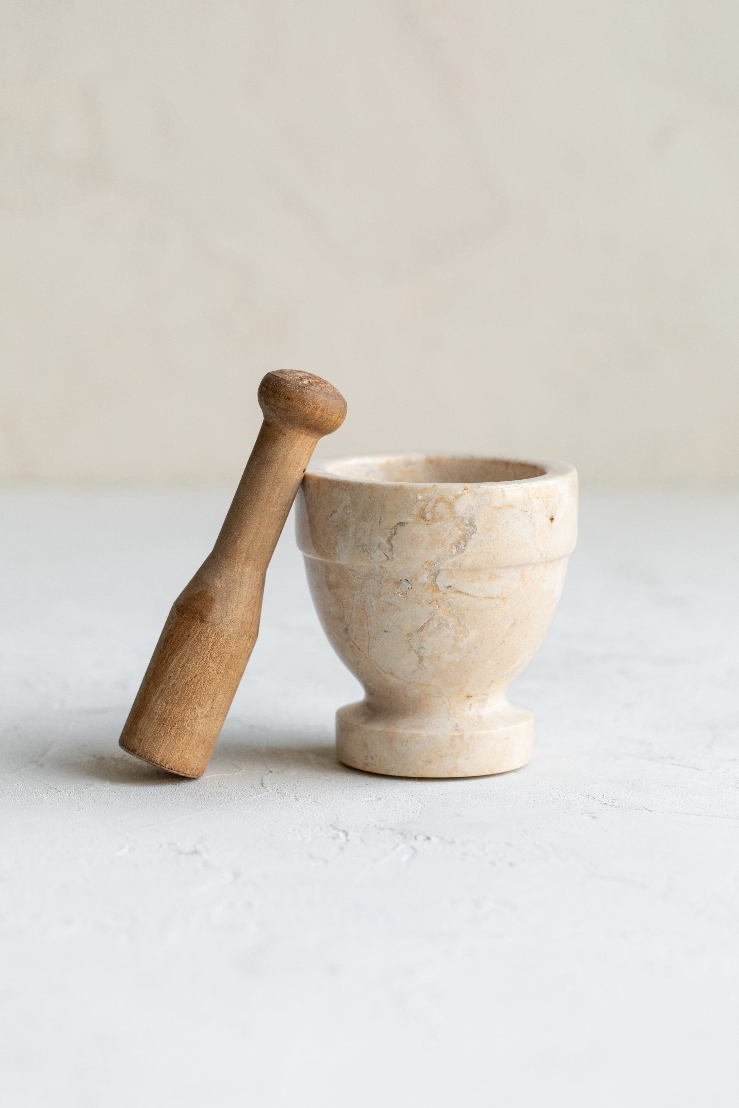 Vintage Tall Wood Mortar and Pestle — Hoppe Shoppe
