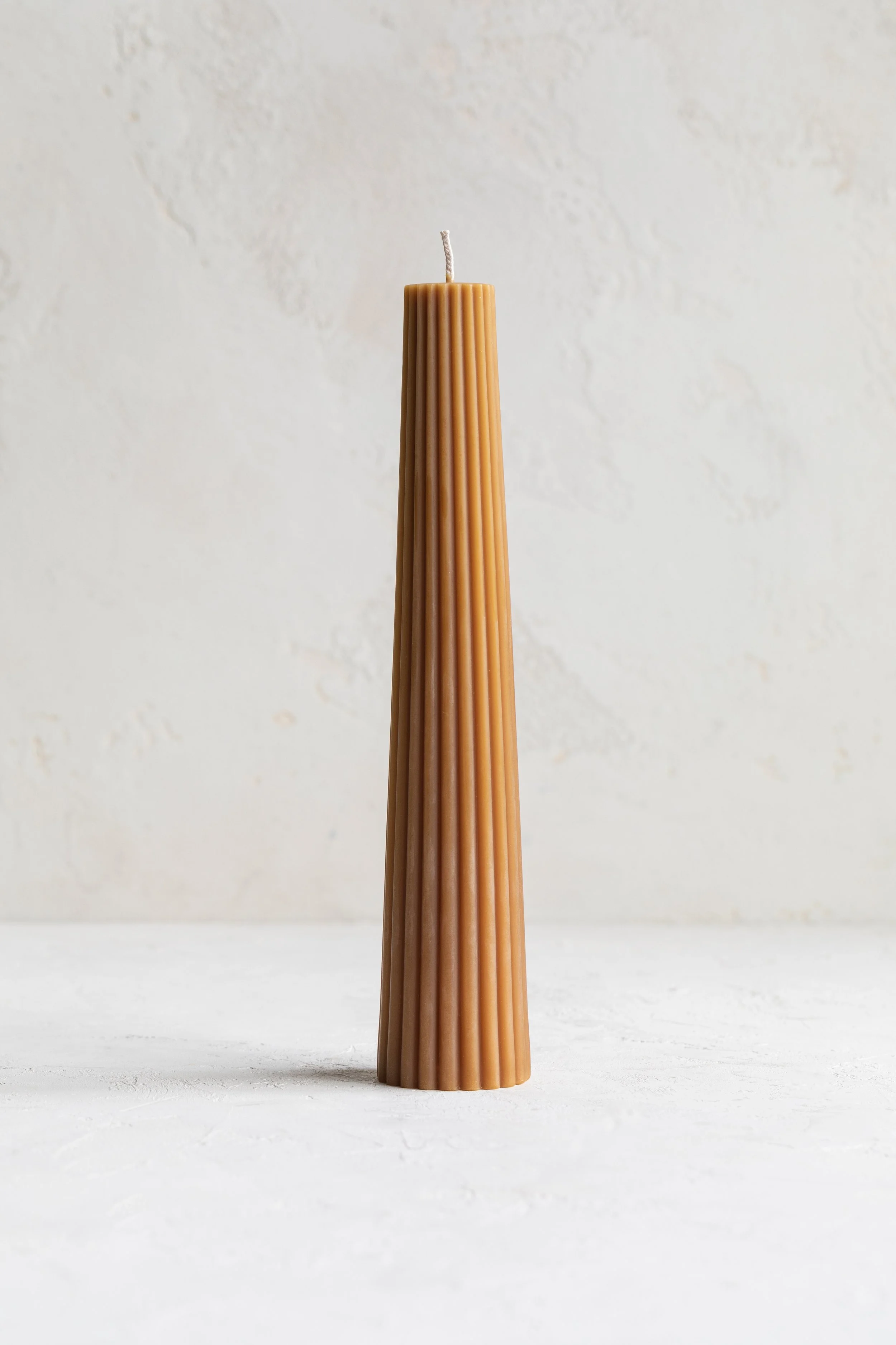Fluted Beeswax Candles | Pillar Shape/Multiple Colors — Hoppe Shoppe