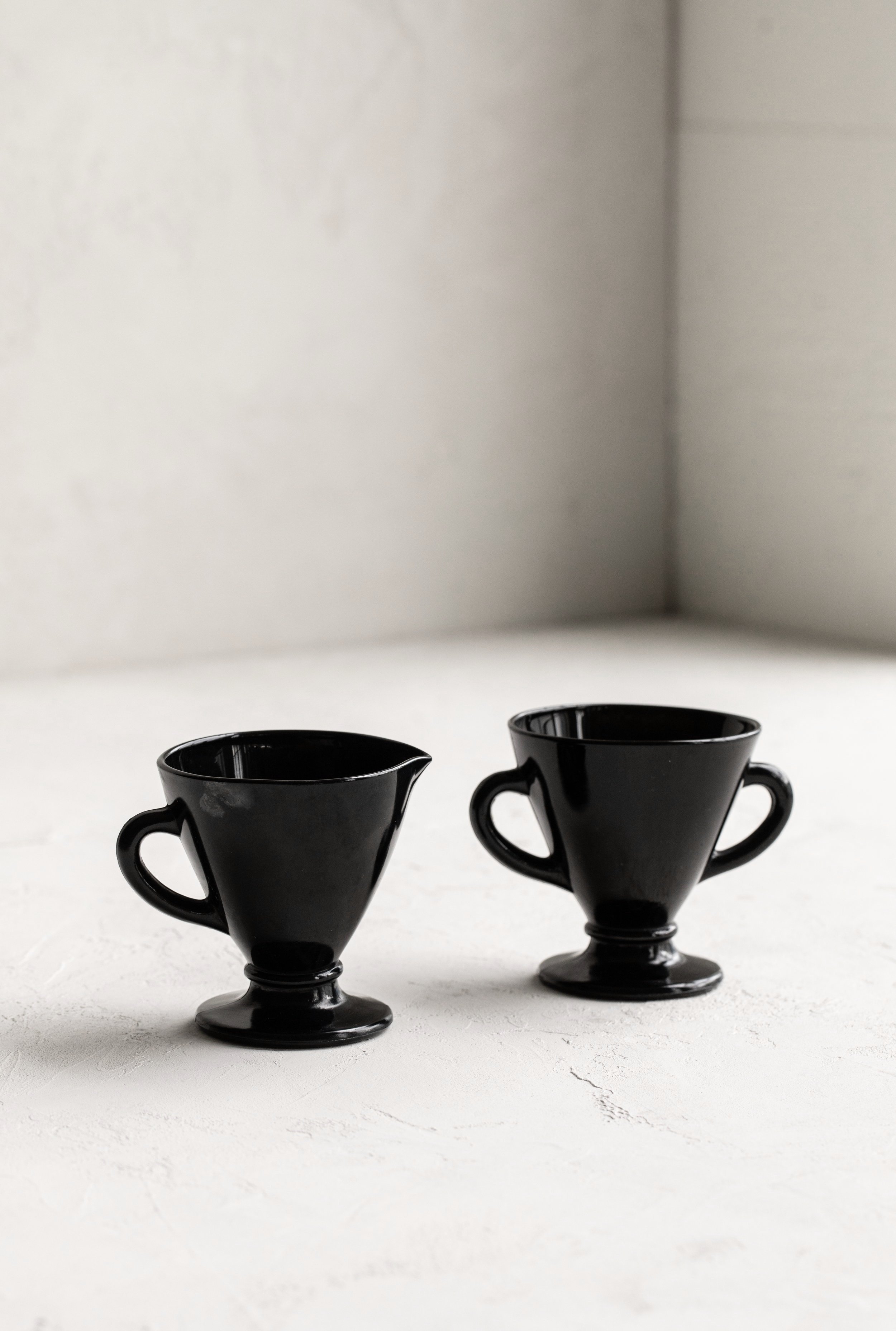 Vintage Tapered Cream and Sugar Servers — Hoppe Shoppe