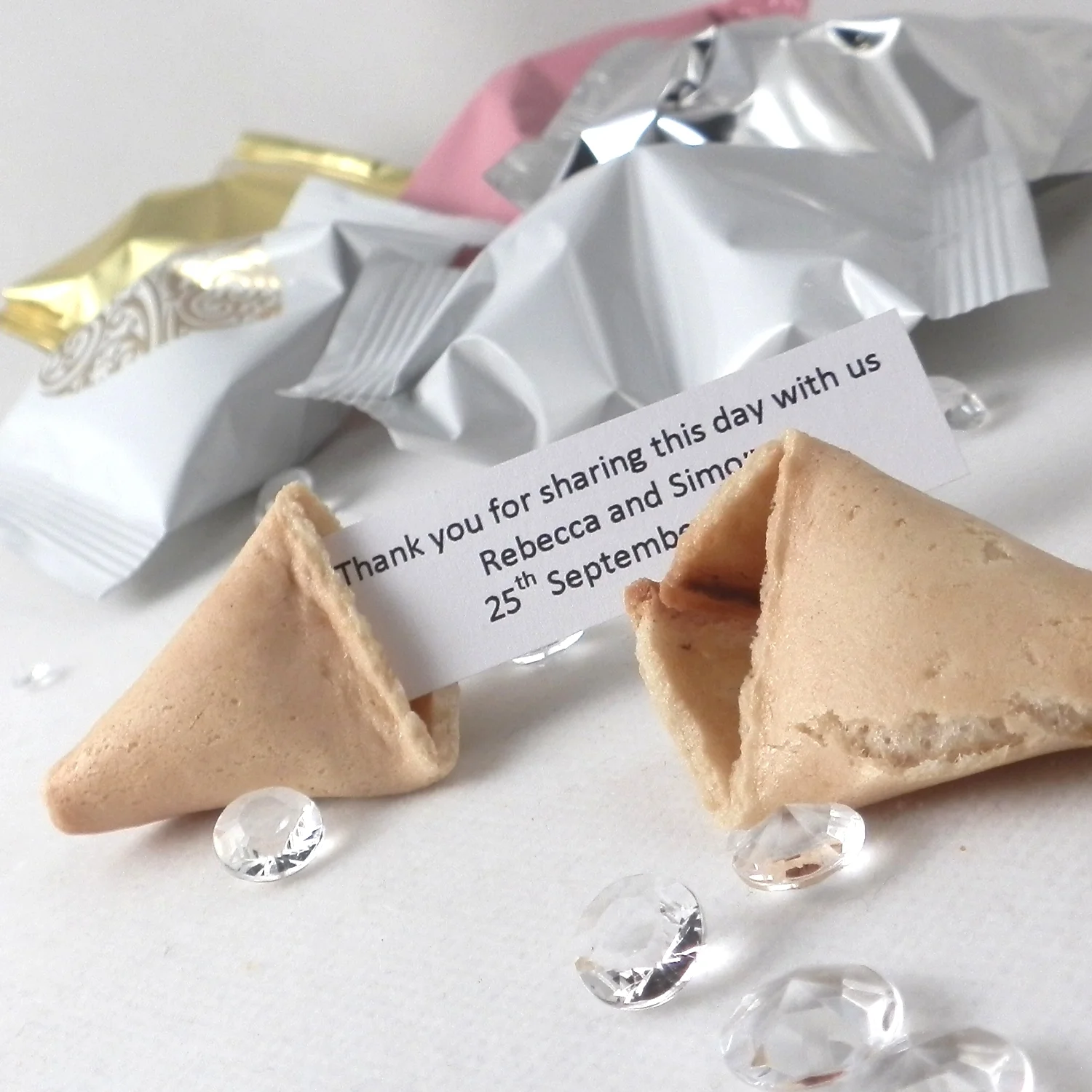 Personalised Fortune Cookies with Printed Wrappers