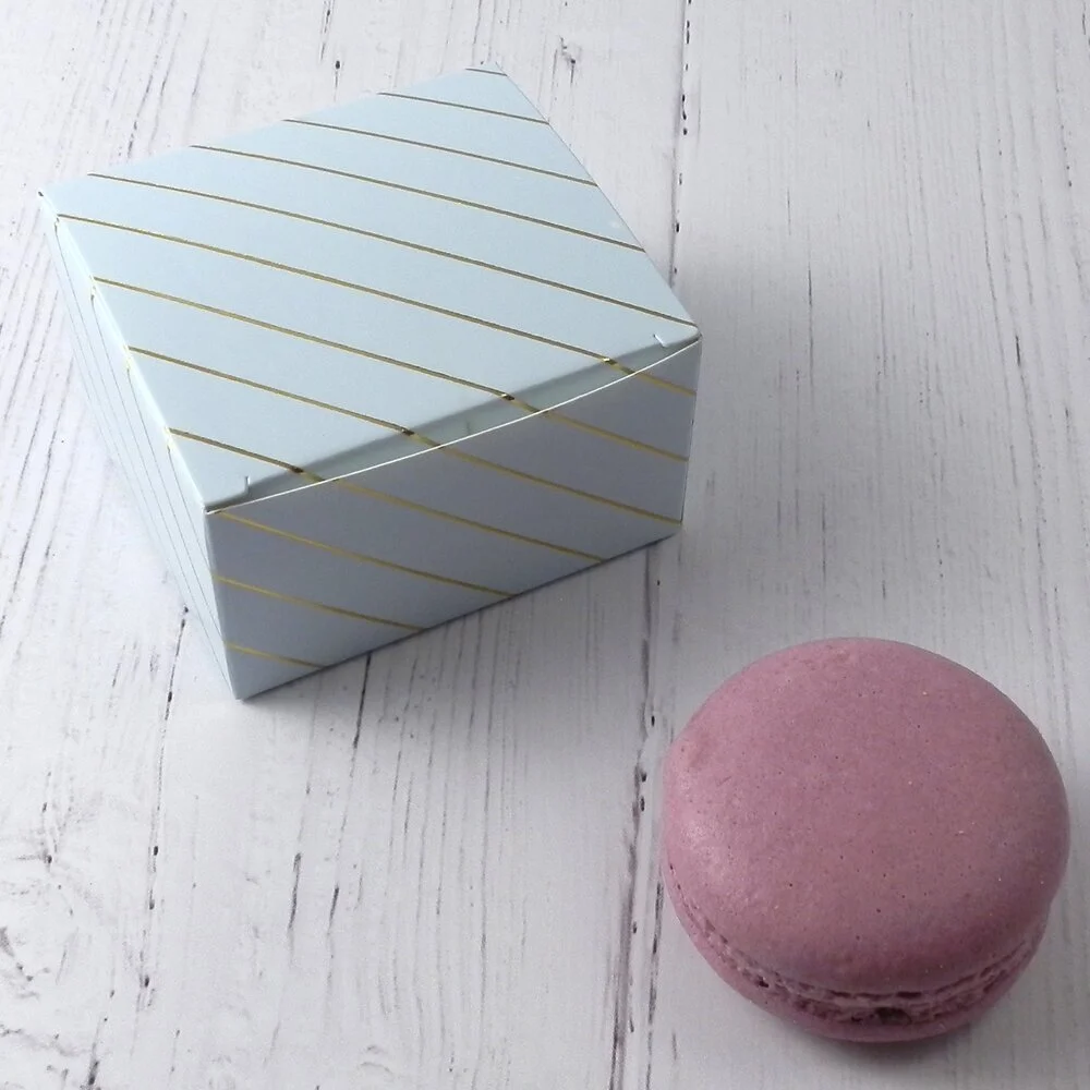 Clear Square Macaroon box for 2 macaroons: Pack of 10