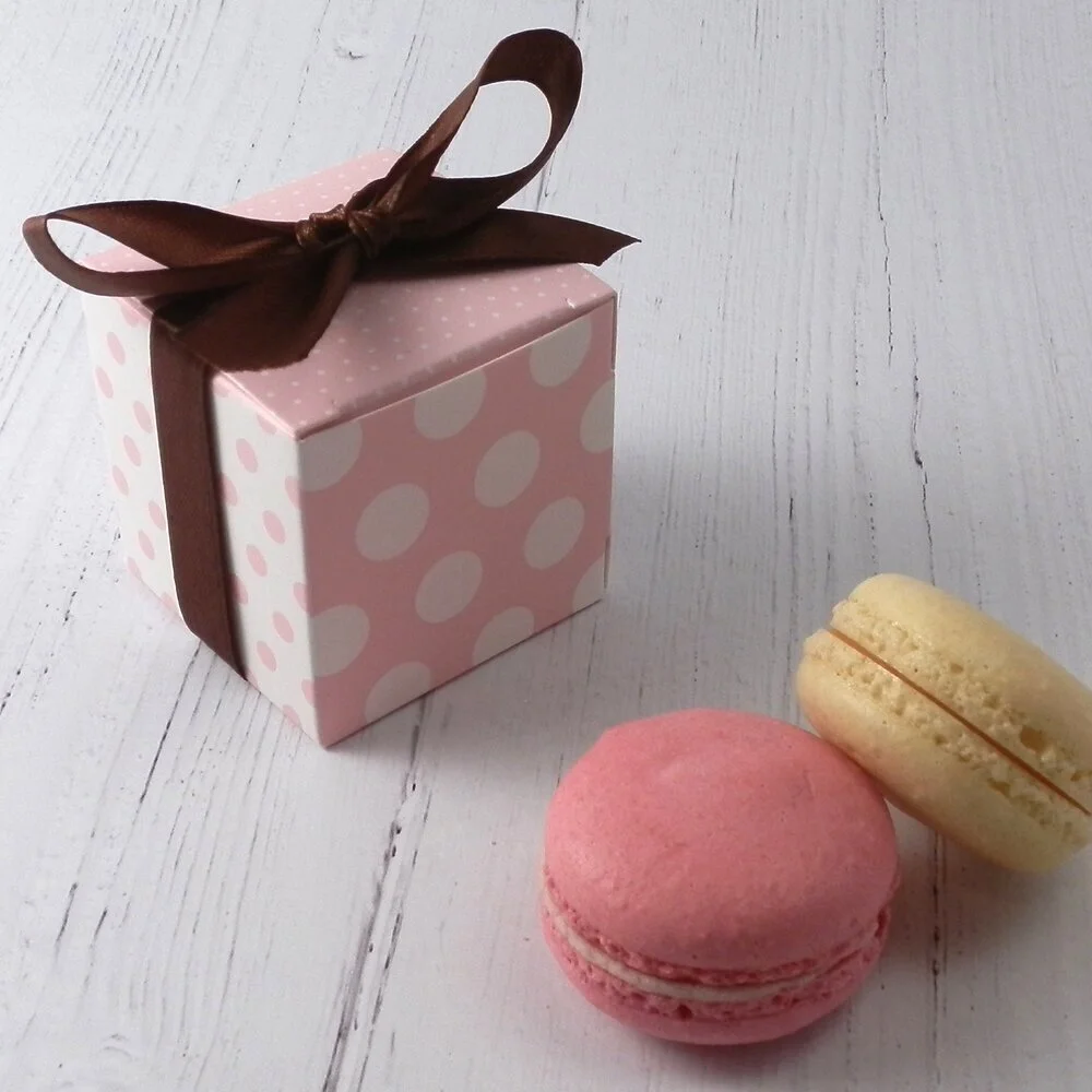 Clear Square Macaroon box for 2 macaroons: Pack of 10