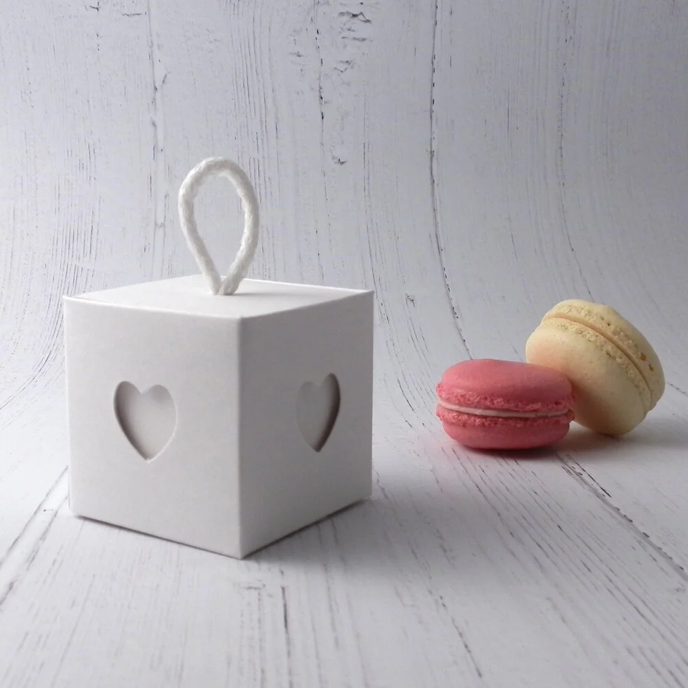 Clear Square Macaroon box for 2 macaroons: Pack of 10