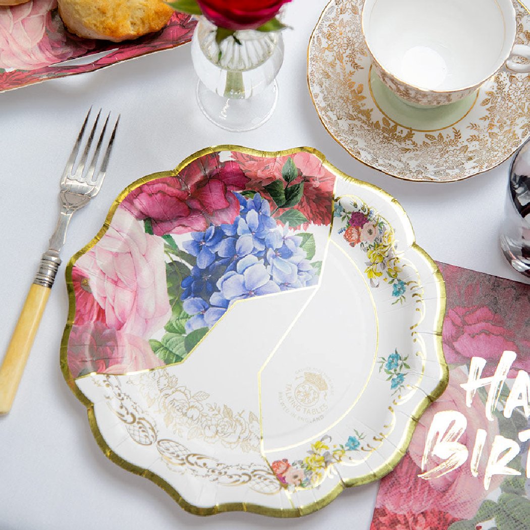 Floral Afternoon Tea Paper Plates