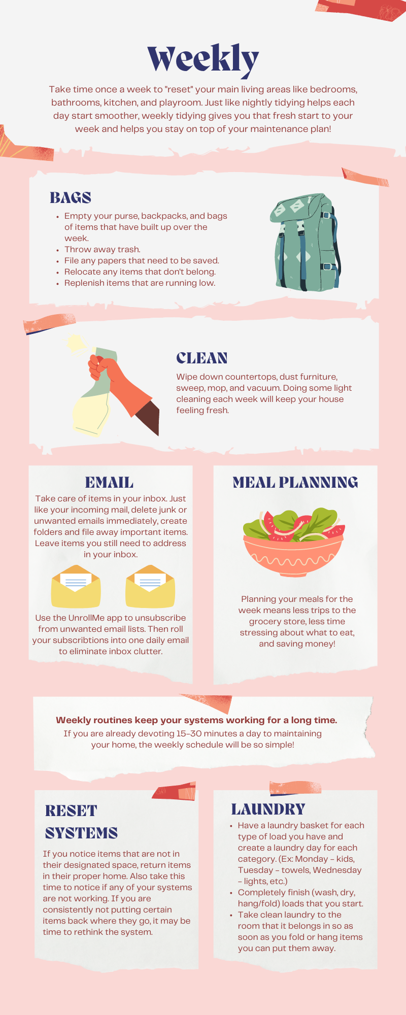 Weekly Organizing Maintenance Habits — Suddenly Simple Professional ...