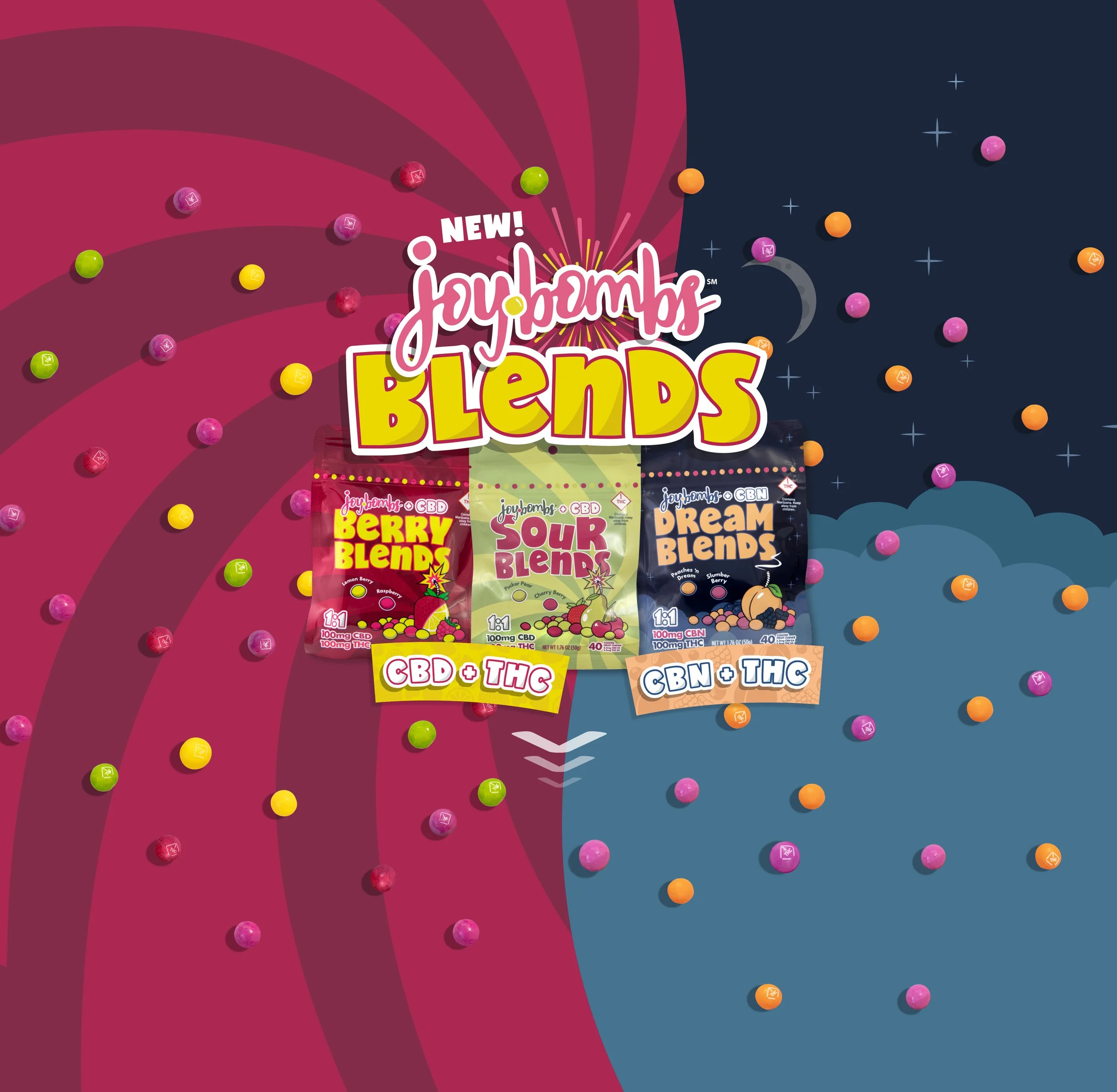 Joyibles — Joy Bombs - Cannabis Infused Candy Coated Fruit Chews