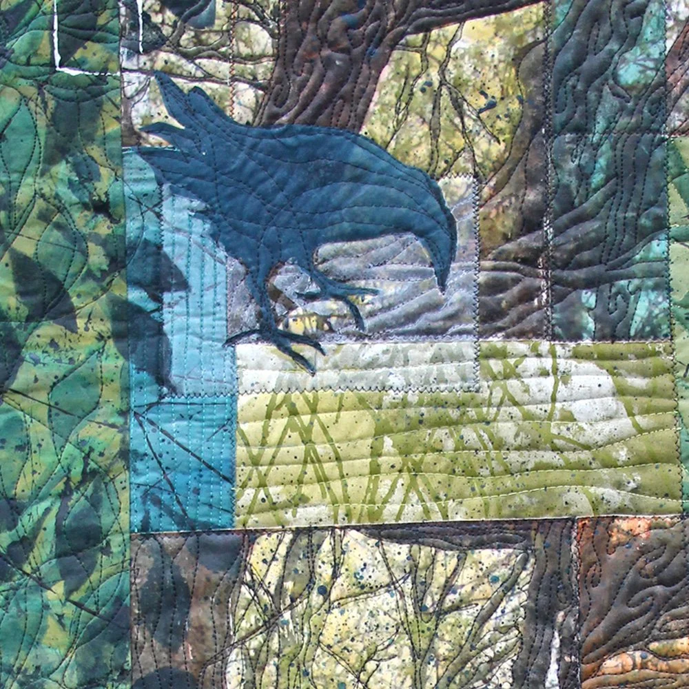 They Built Their House of Twigs II– 2-panel Art Quilt — Bobbi Baugh Studio