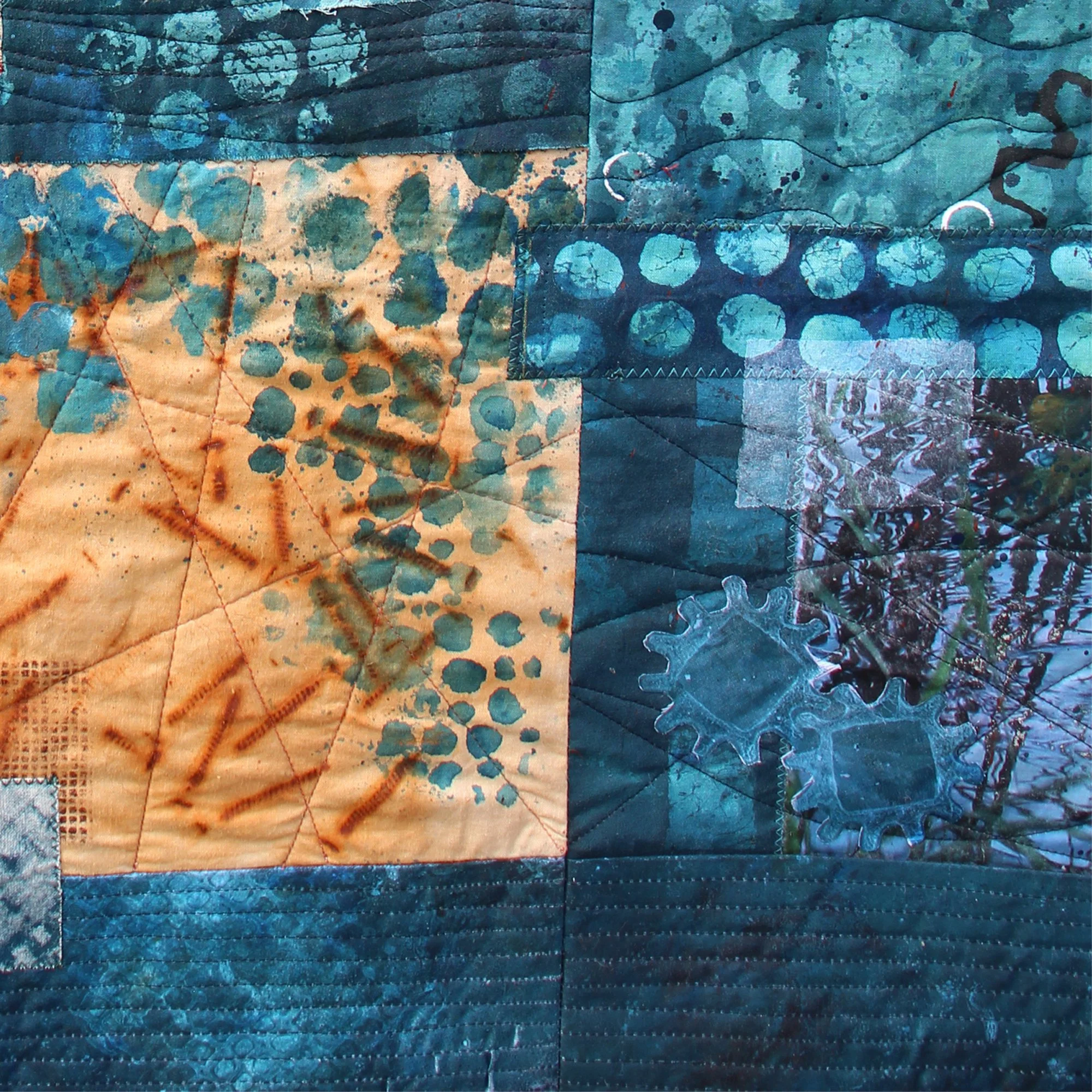 Water and Rust Art Quilt — Bobbi Baugh Studio