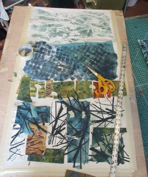 Natural edge collage: Work-in-Progress — Bobbi Baugh Studio