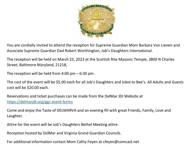 GGC/JDI/Masonic Event Info-Forms-Notices — Job's Daughters ...