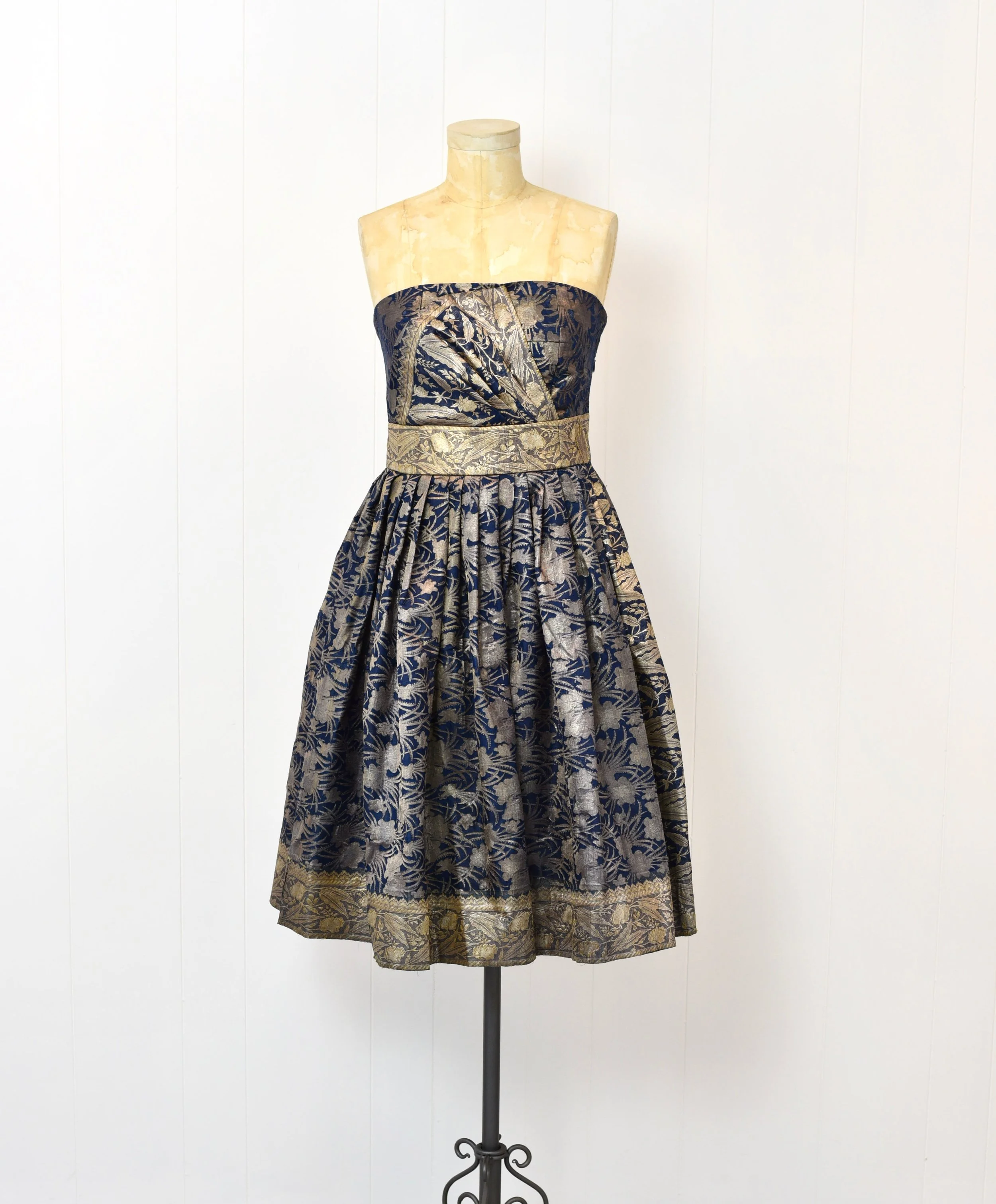 Blue Gold Party Dress