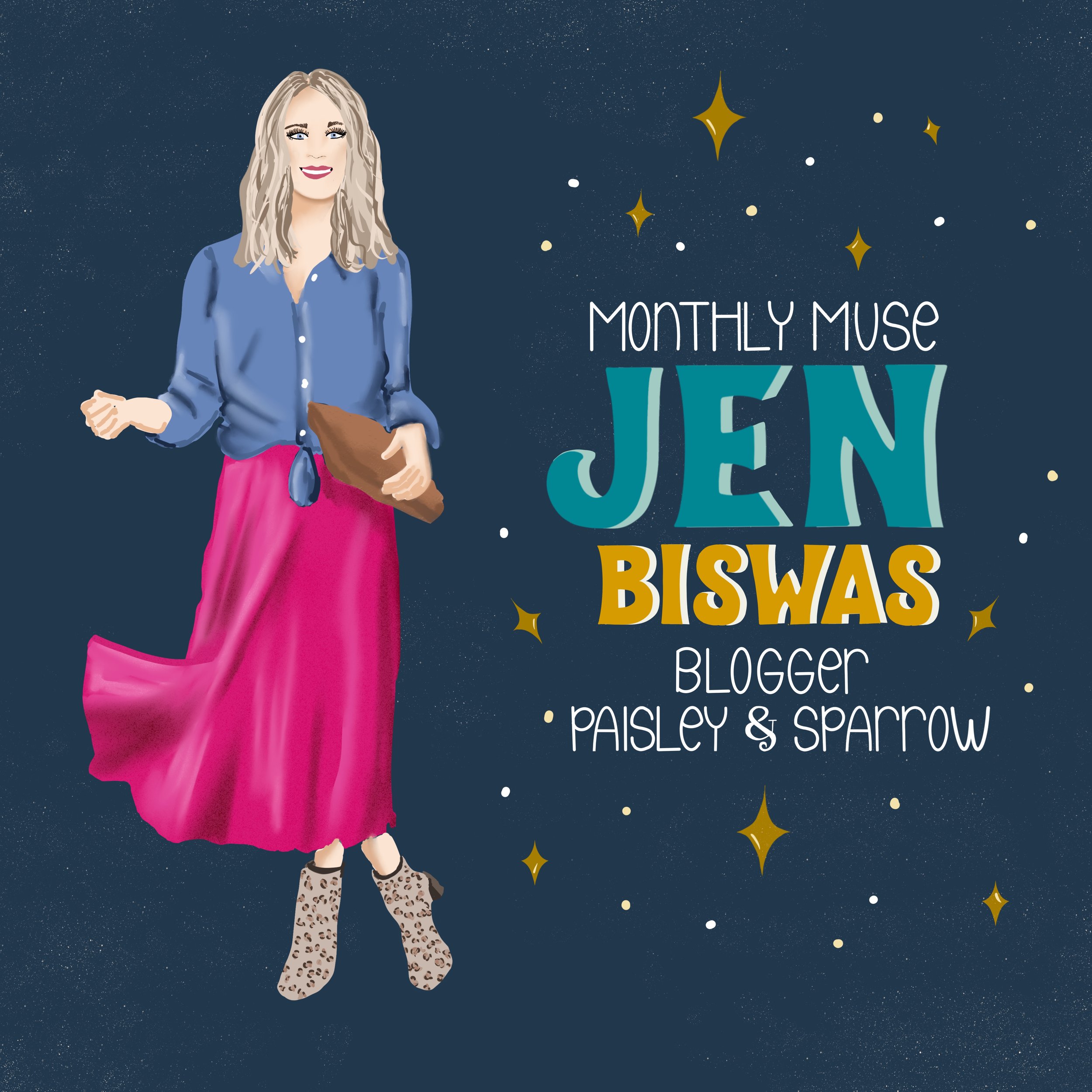 Monthly Muse: Jen Biswas, Paisley + Sparrow — Denim & Ink Design