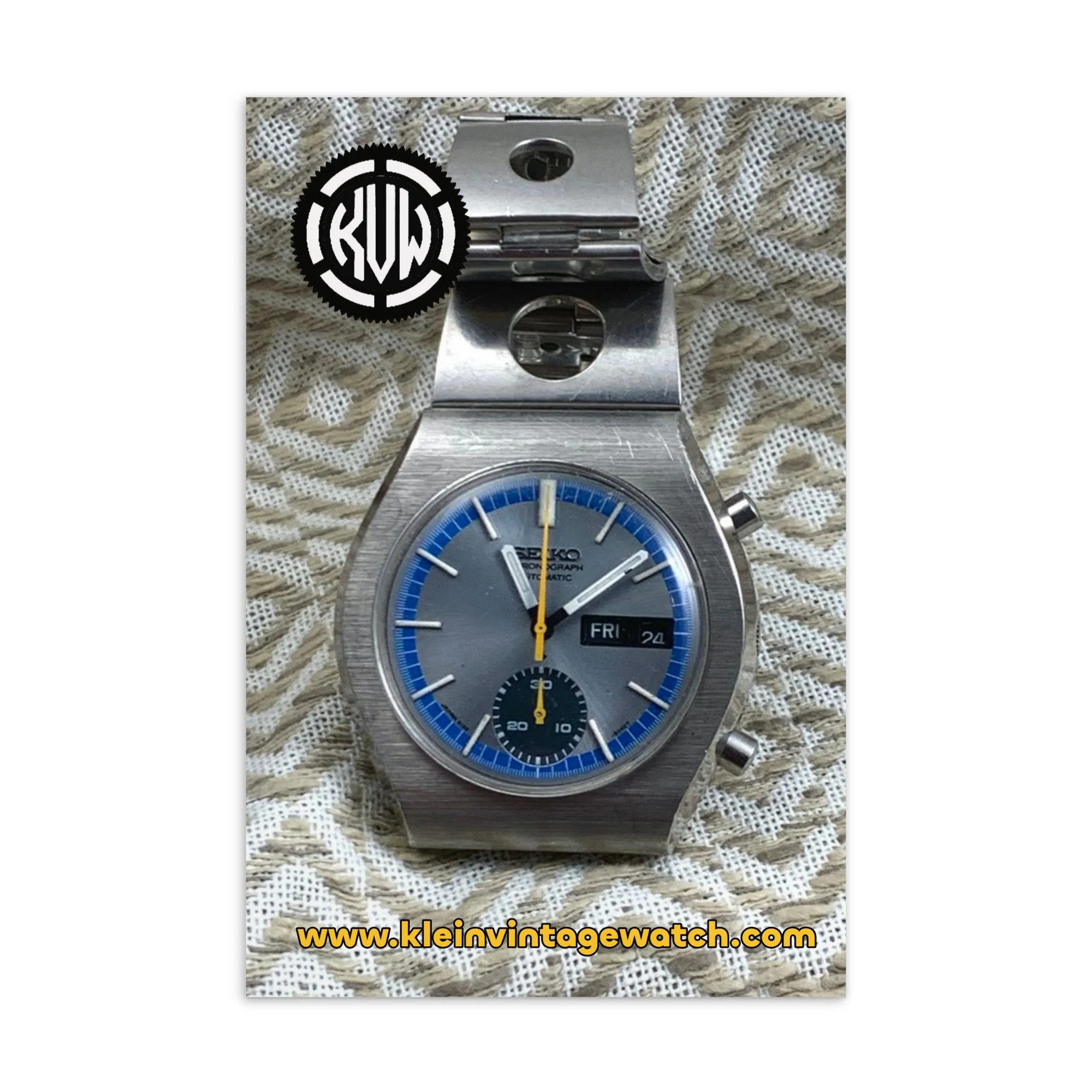 Seiko 6139-8020 from August 1972 with rare Rally bracelet Postcard ...