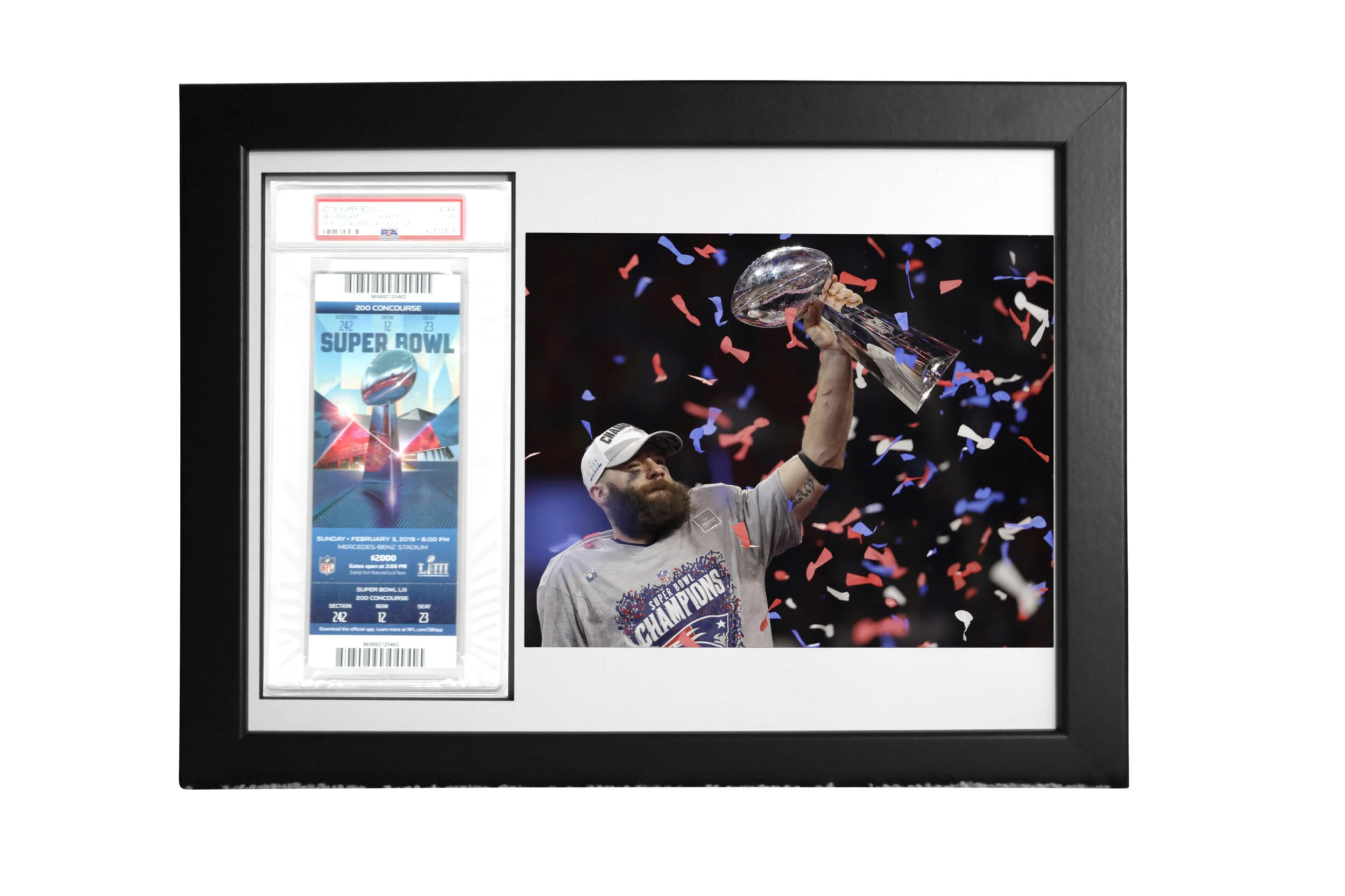 Framed displays for PSA slabbed sports tickets — PSAFRAMES.COM