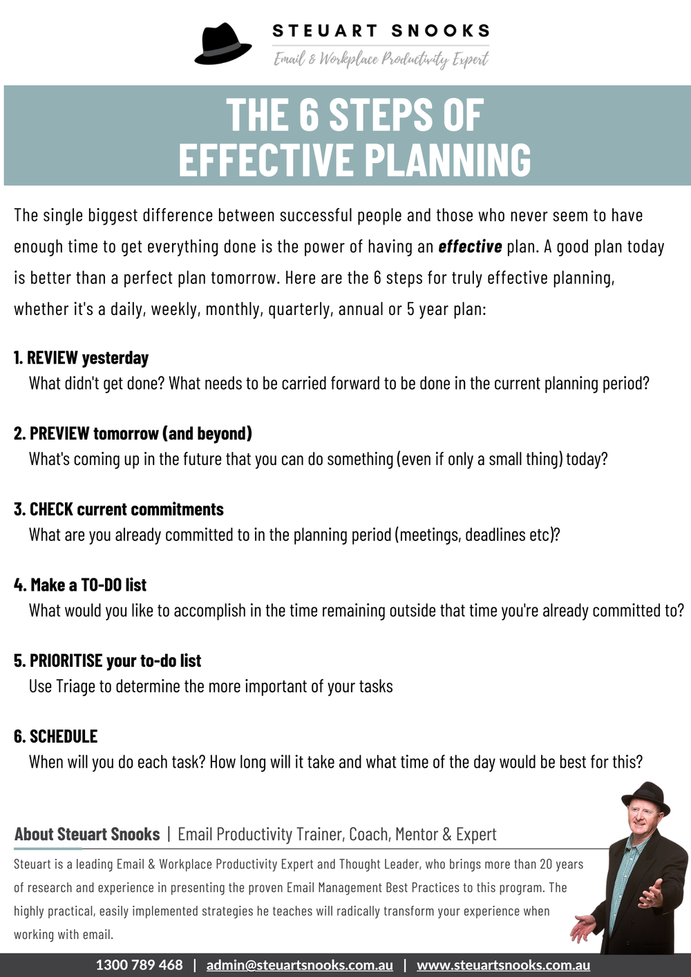 The 6 Steps of Effective Planning — Steuart Snooks
