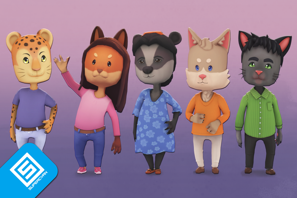 3D Characters and Environments for Unity | Supercyan Unity Assets