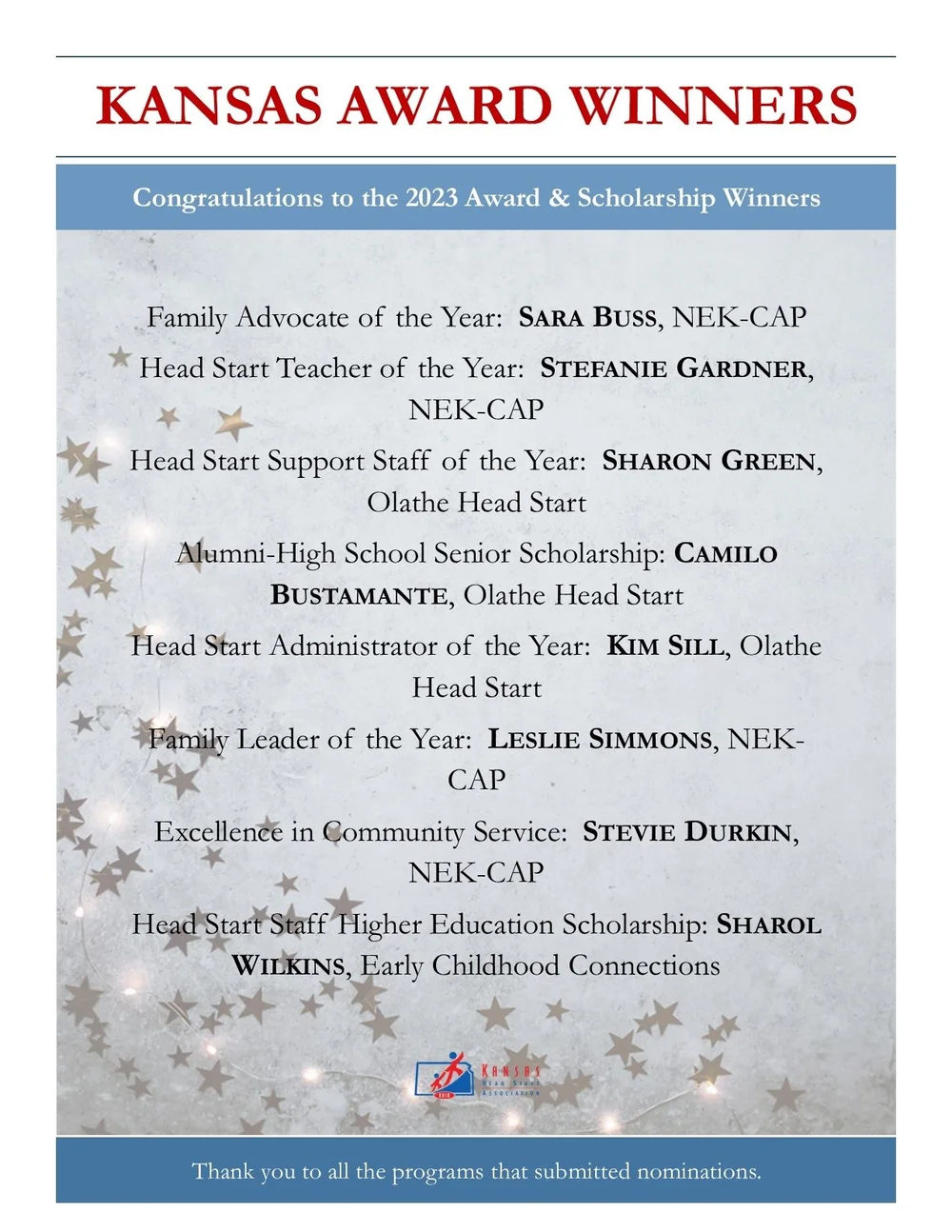 Congratulations to the 2023 Kansas Awards & Scholarships Winners ...