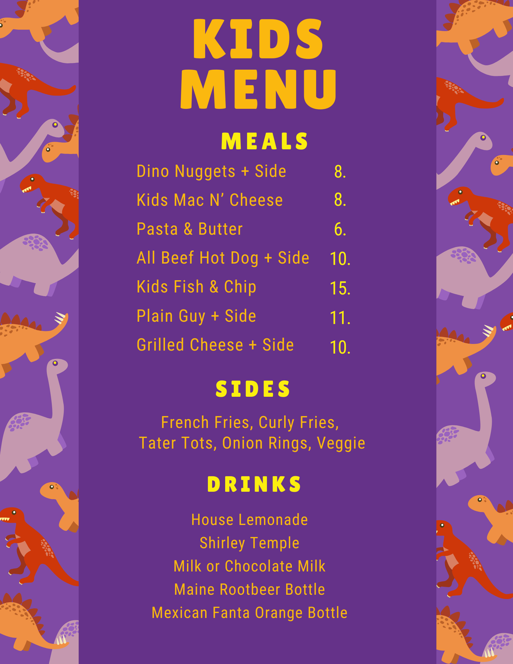 Kids Menu — ritcey east