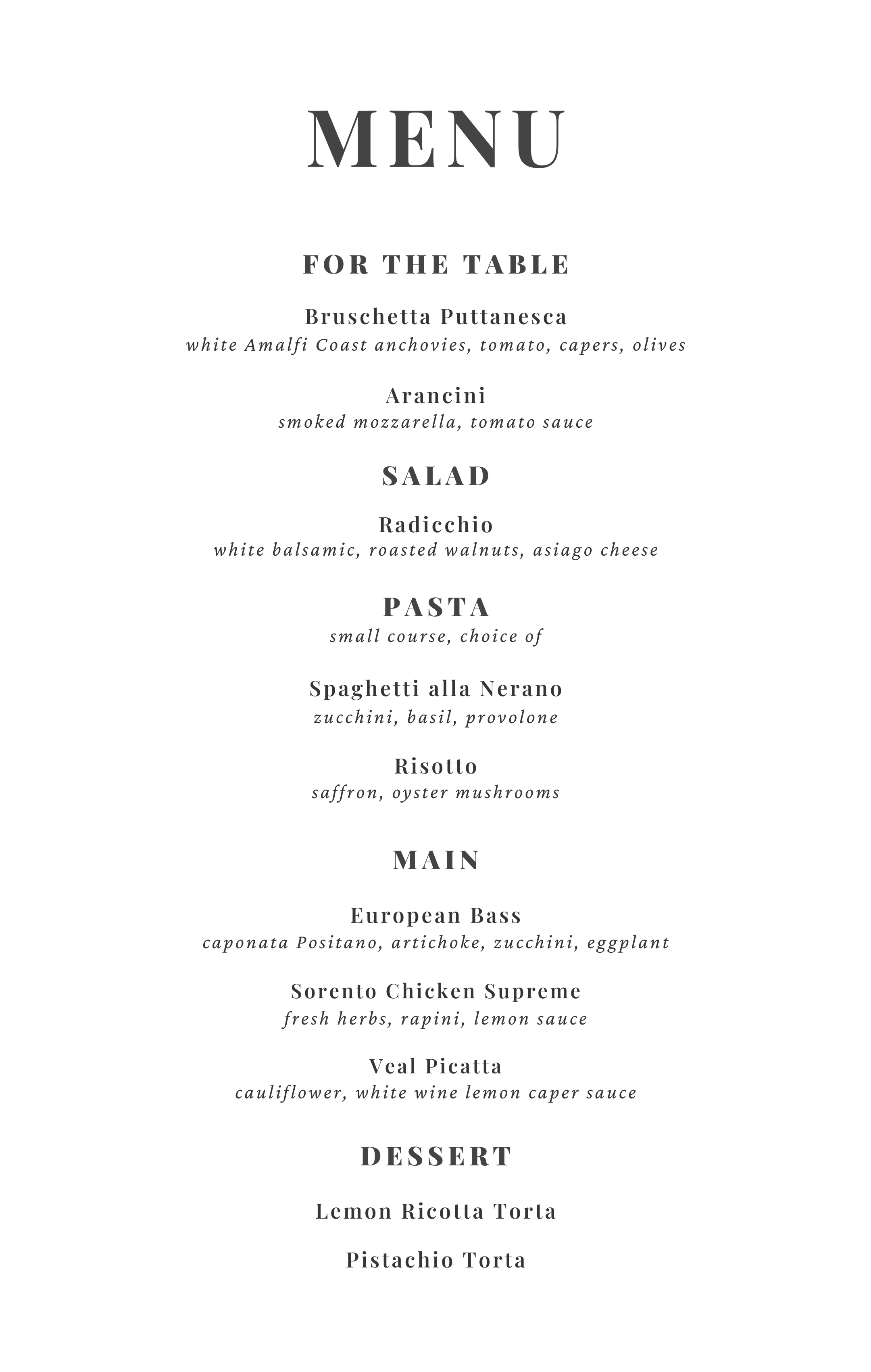 Modus Ristorante — Amalfi Coast Tasting Menu.