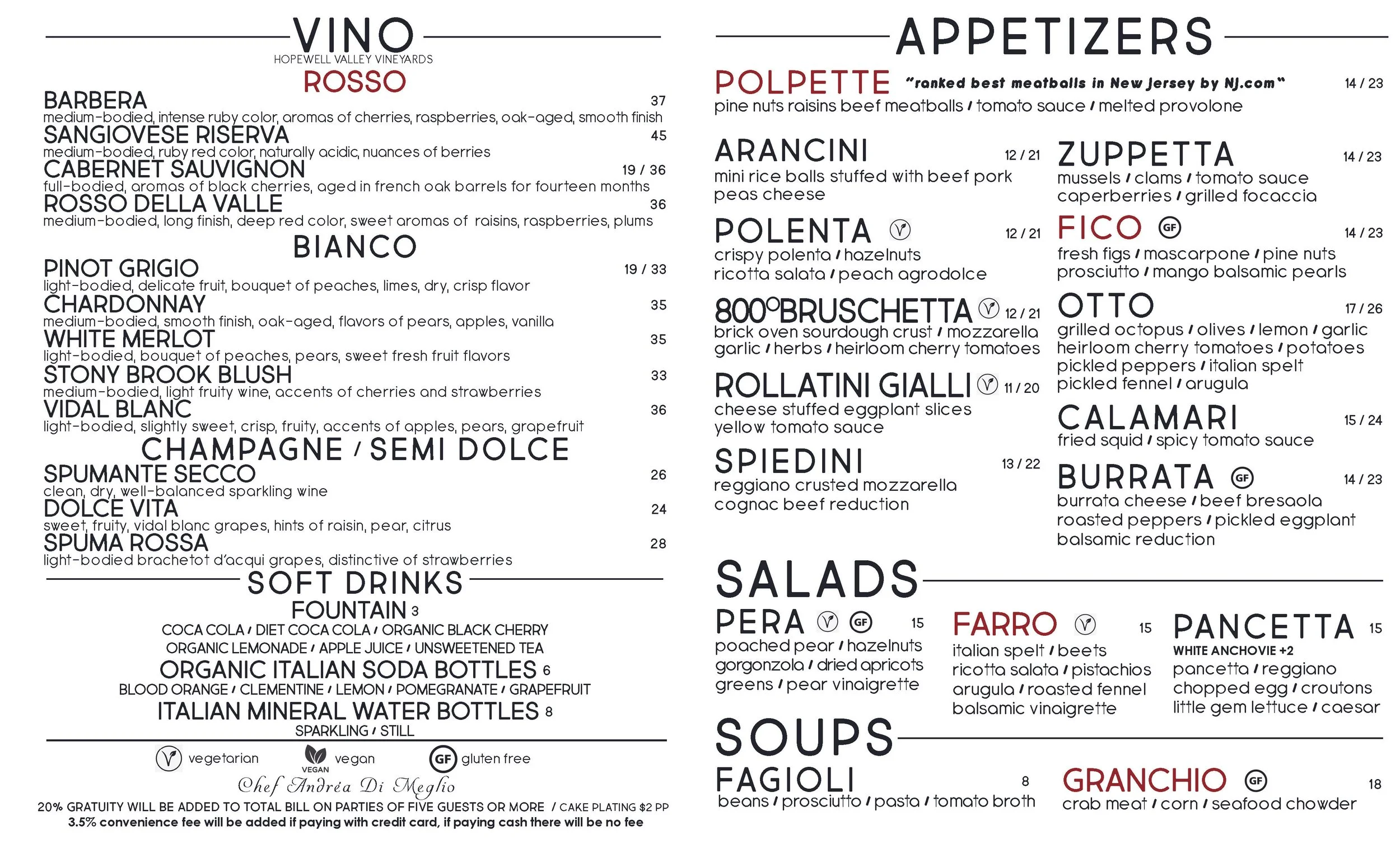 Dinner — Luca's Ristorante