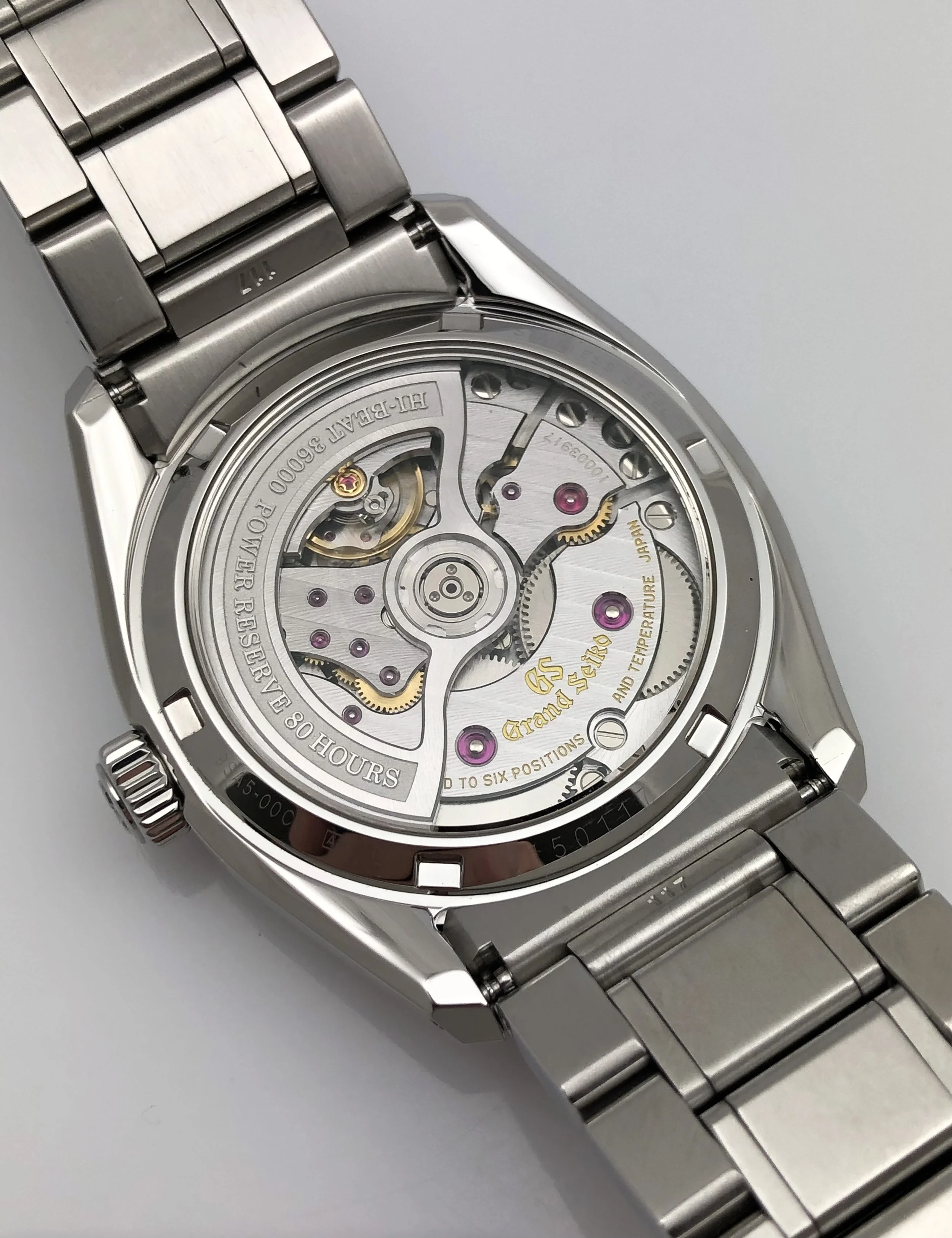Grand Seiko White Birch Stainless Steel Hi-Beat Automatic Wristwatch ...