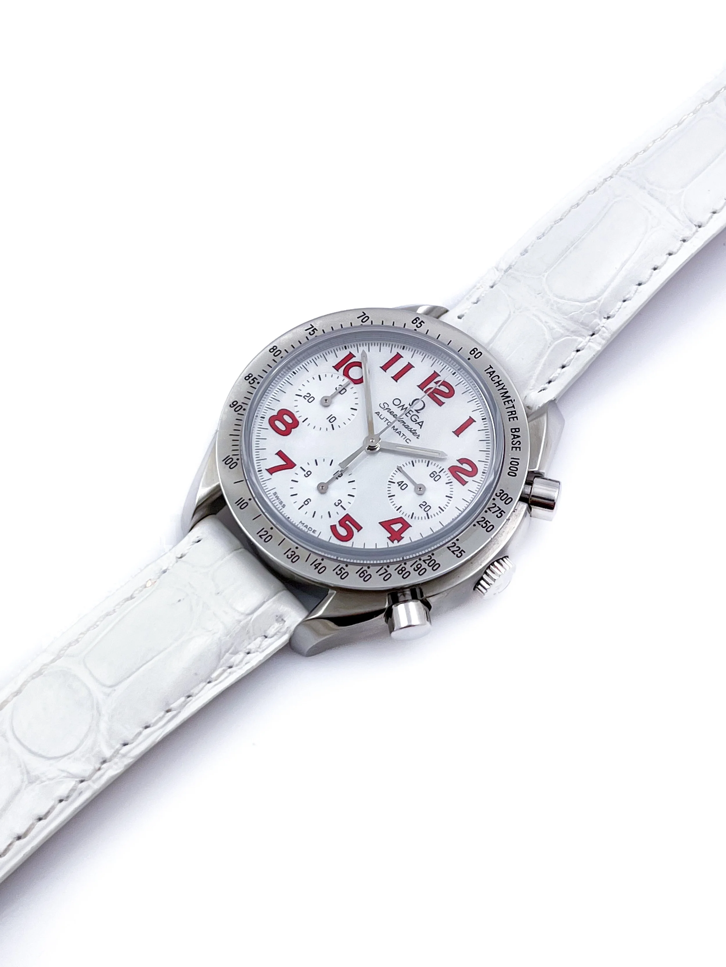 Omega Speedmaster Automatic Chronograph Stainless Steel Wristwatch with ... Omega Speedmaster Automatic Chronograph Stainless Steel Wristwatch with ...