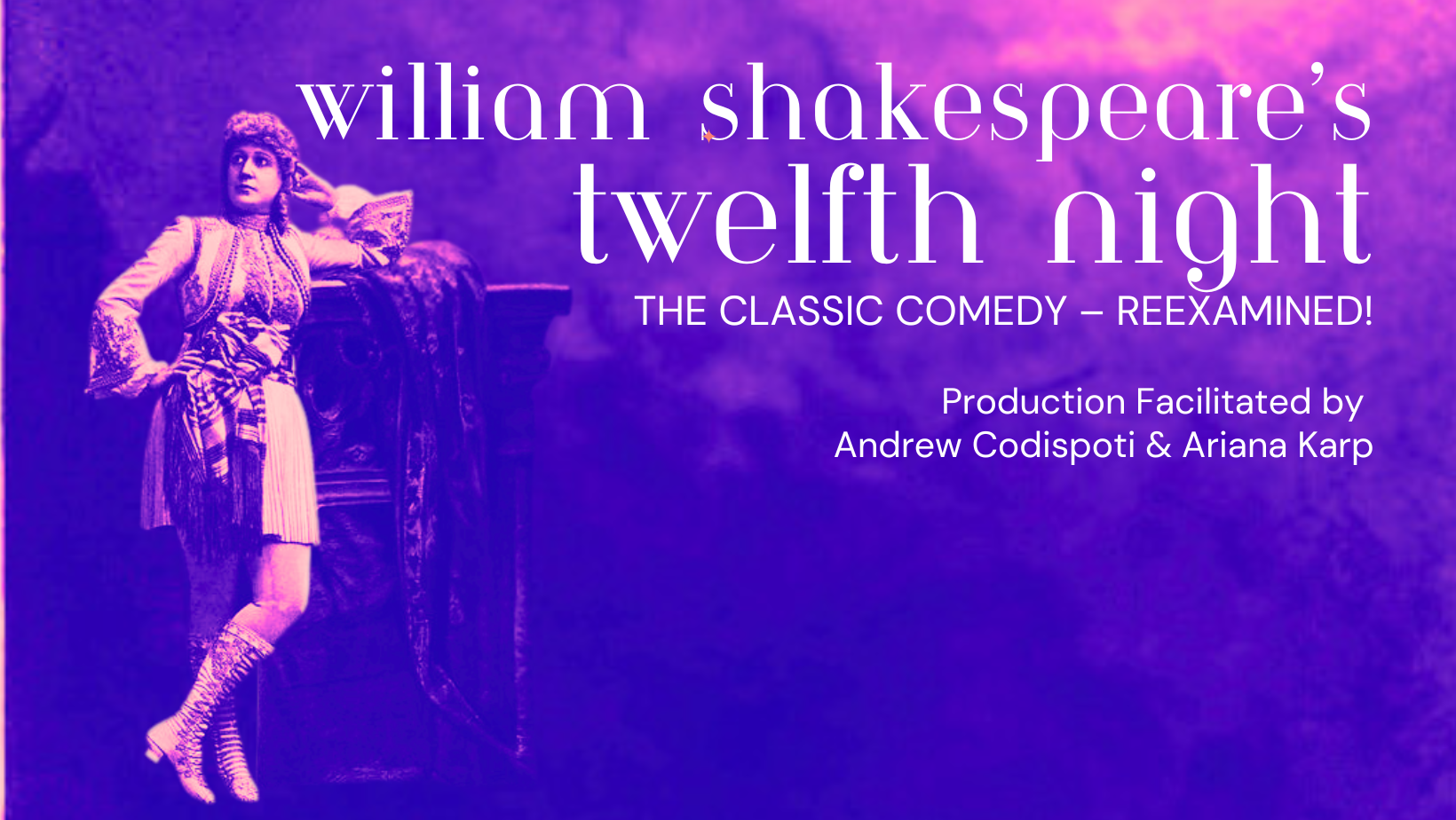 Twelfth Night Logo Twelfth Night, Fall 2023 Mainstage Production,