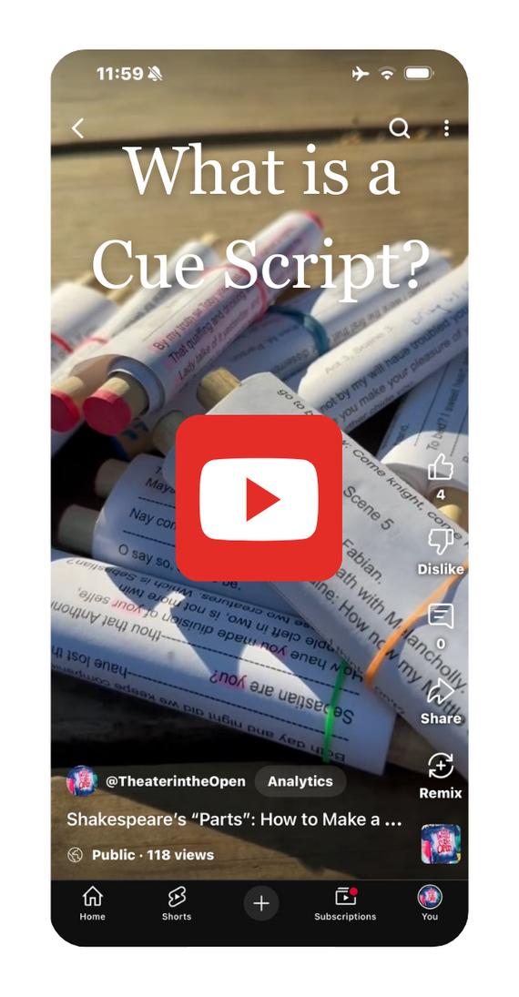 Tis Your Cue — Theater in the Open