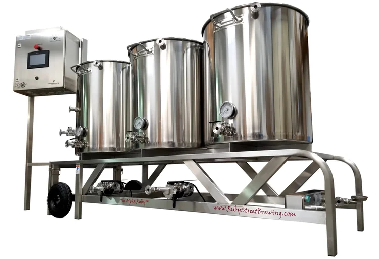 The Alpha Ruby 1 BBL Pilot Brewing System (gas) — Ruby Street Brewing
