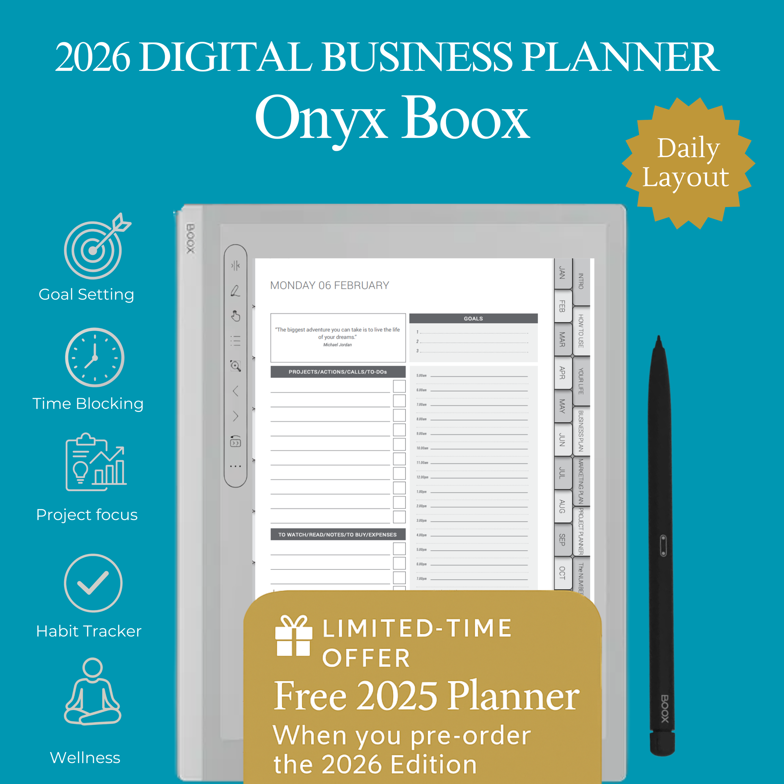 2026 Digital Planner Template for Onyx Boox | Daily Layout |MY PA ...