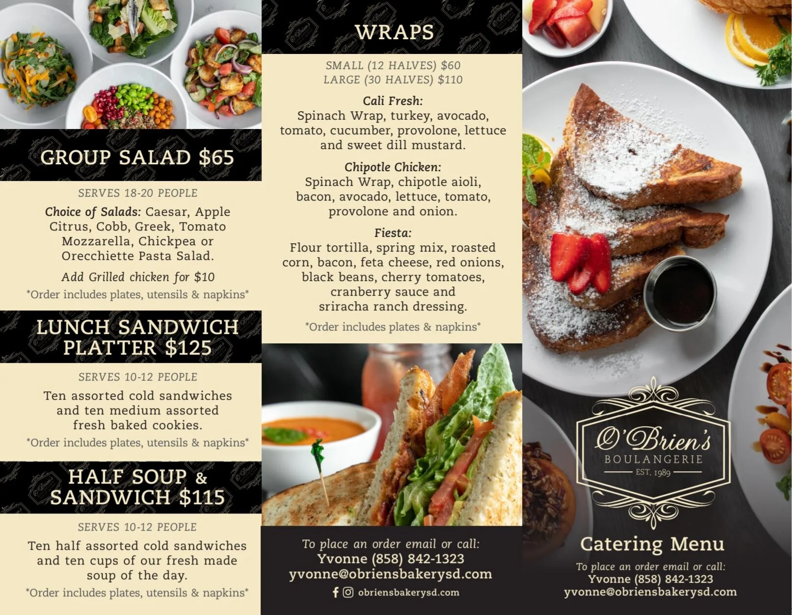 Catering — O'Brien's Bakery