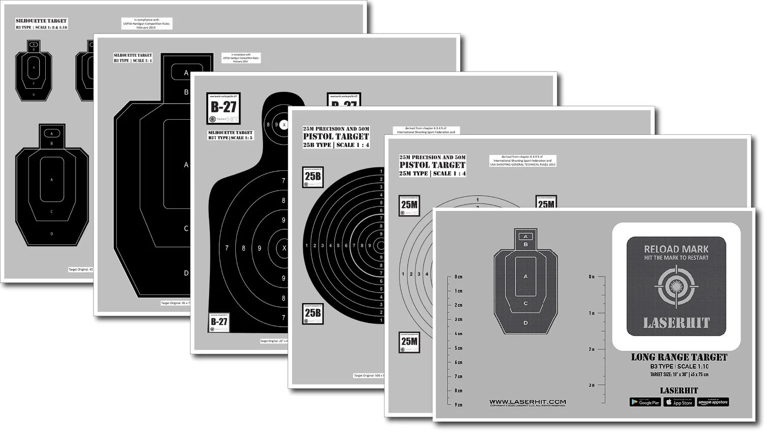 Scaled LaserHIT Targets — LaserHIT - Modern Firearm Training at Home