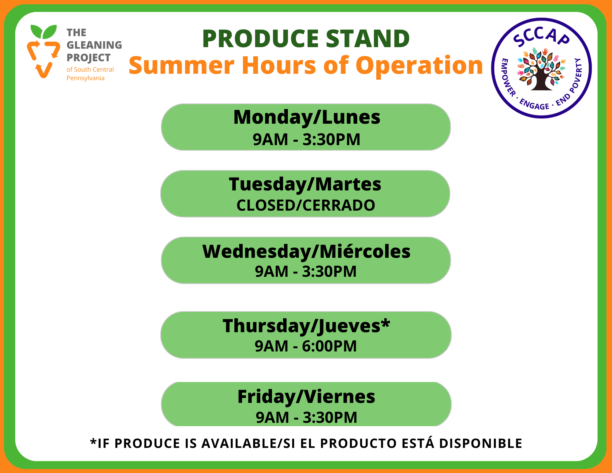 Produce Stands — The Gleaning Project