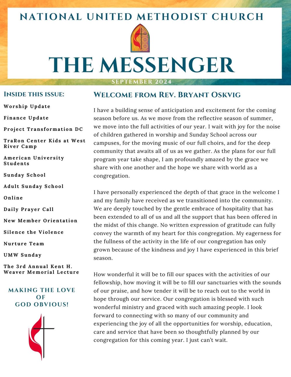 The Messenger — National United Methodist Church