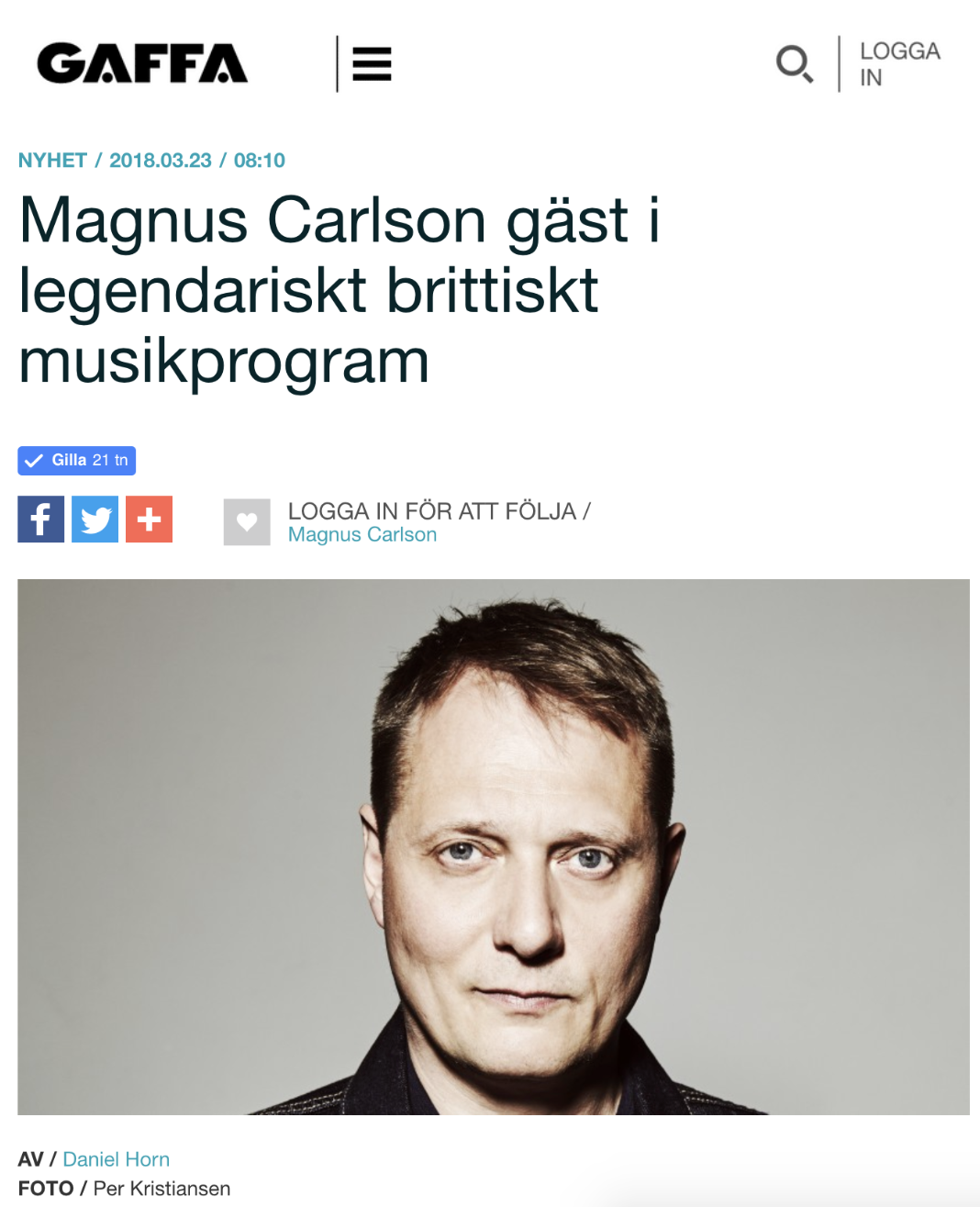 Magnus Carlson — Cosmos Music