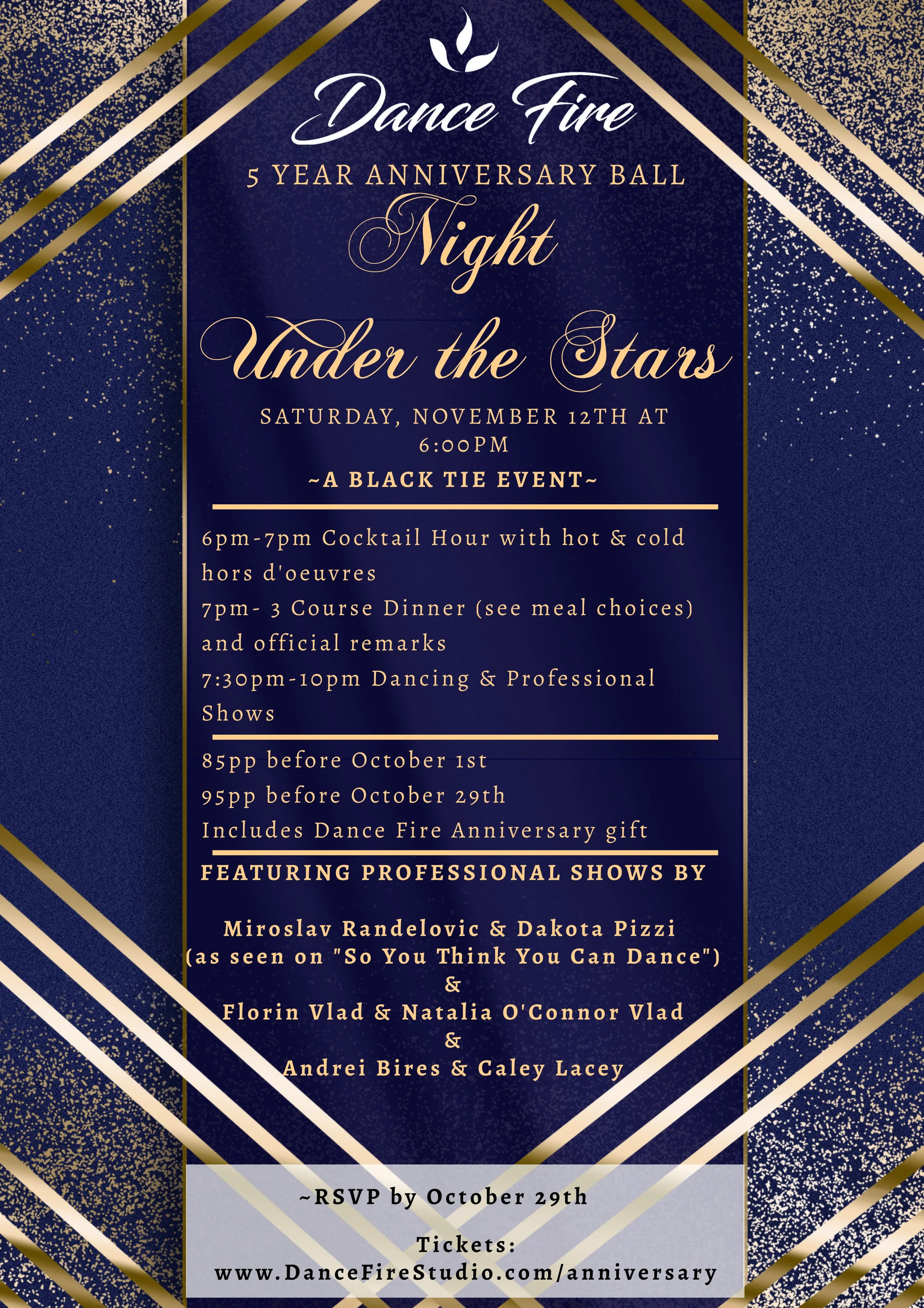 "Night Under the Stars" 5 Year Anniversary Ball — Dance Fire Studio