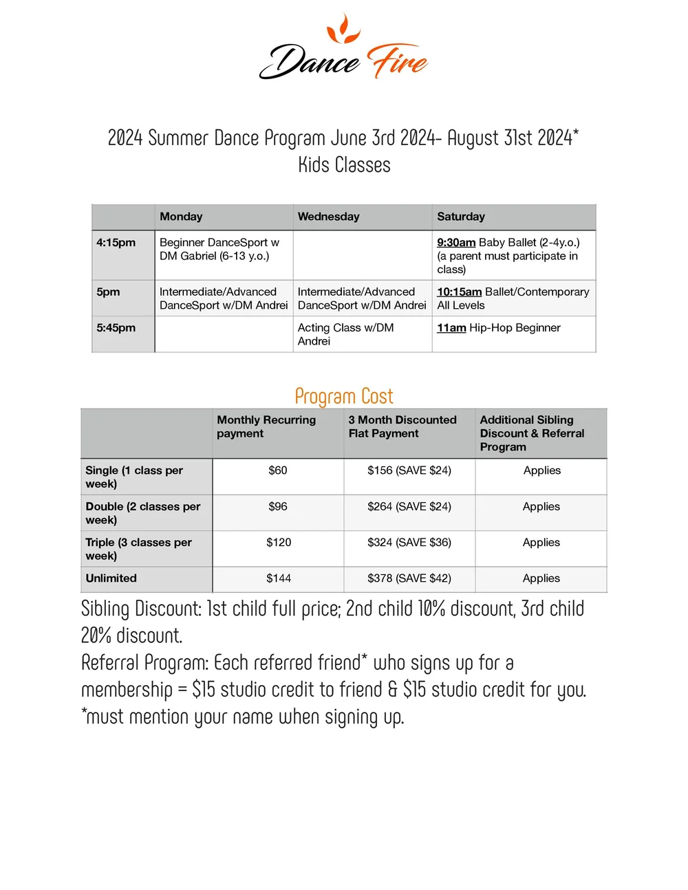 Kids Dance Classes & Lessons — Dance Fire Studio