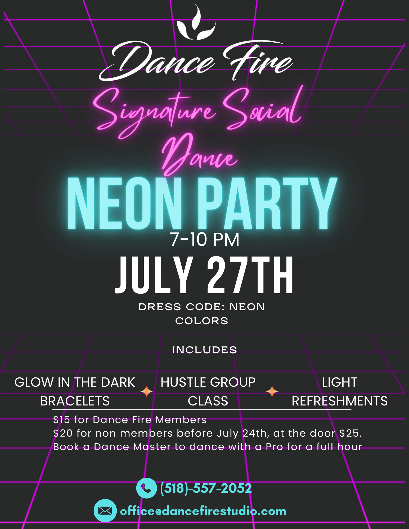 Neon Social Dance Party — Dance Fire Studio