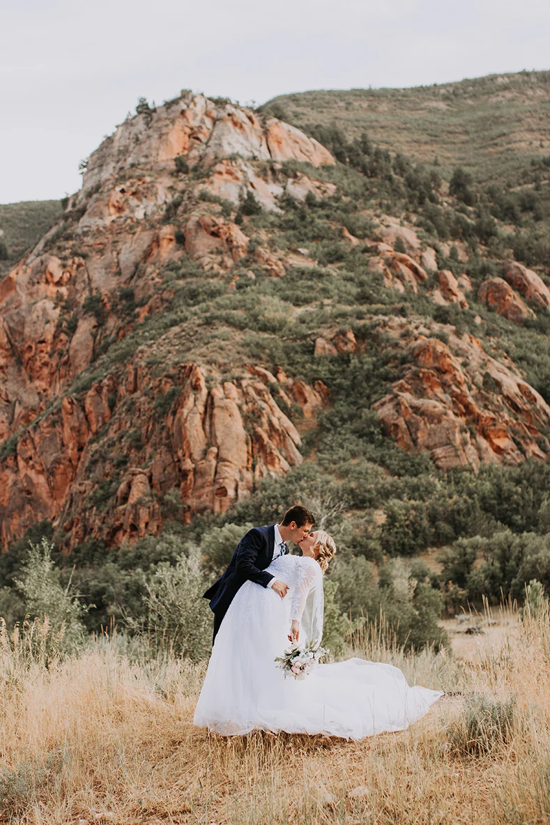 Red Ledges Bridal Session in Diamond Fork Canyon - Natalie Michelle ...