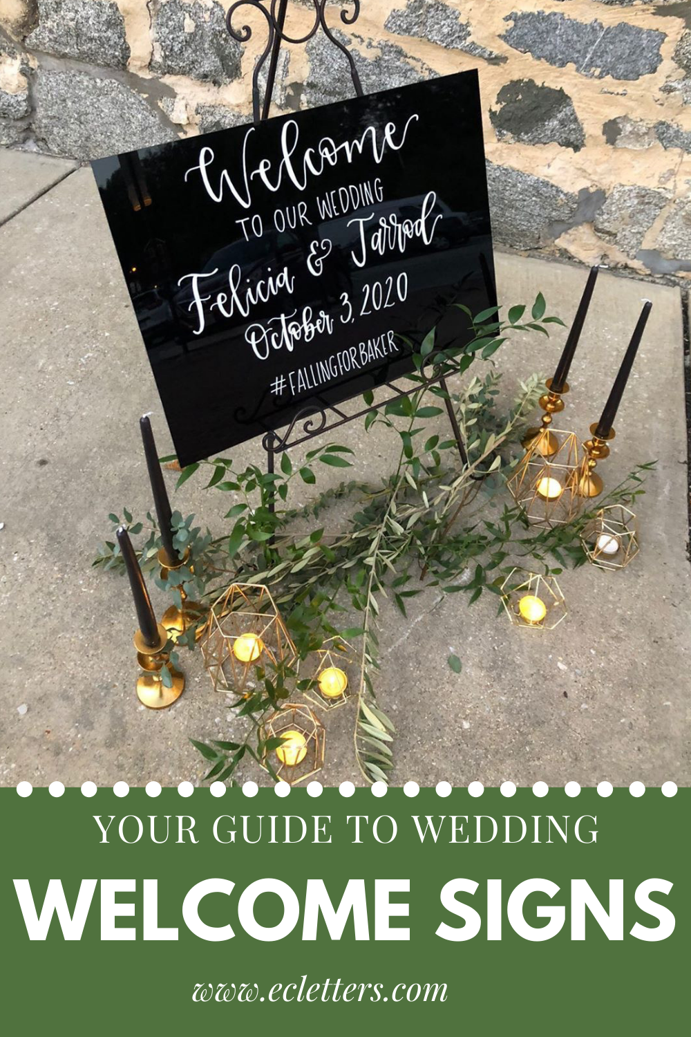 Your Guide to Wedding Welcome Signs — ECLetters | Maryland Calligrapher