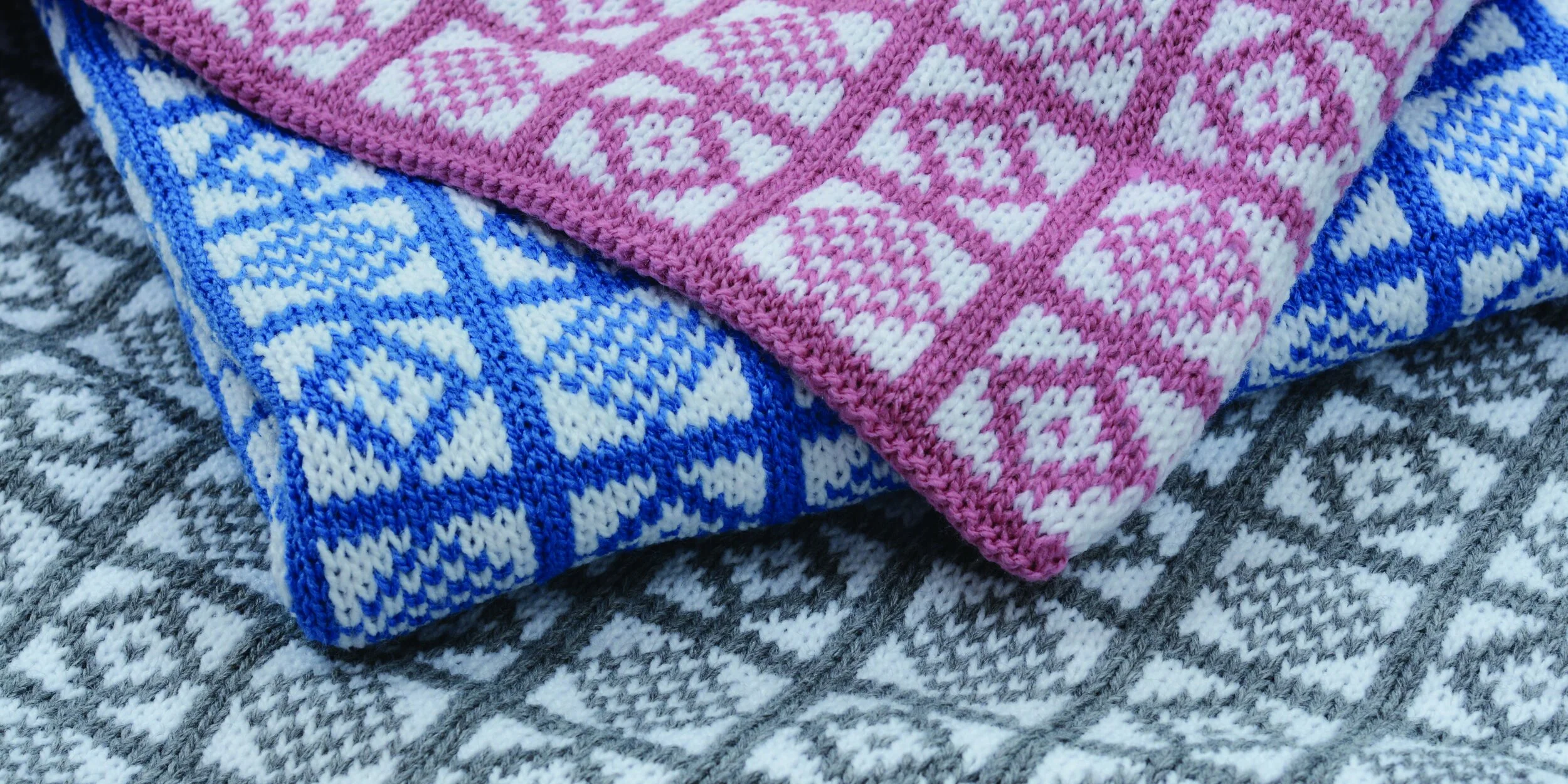 Sanquhar Pattern knitted Baby Blanket — Sanquhar Pattern Designs