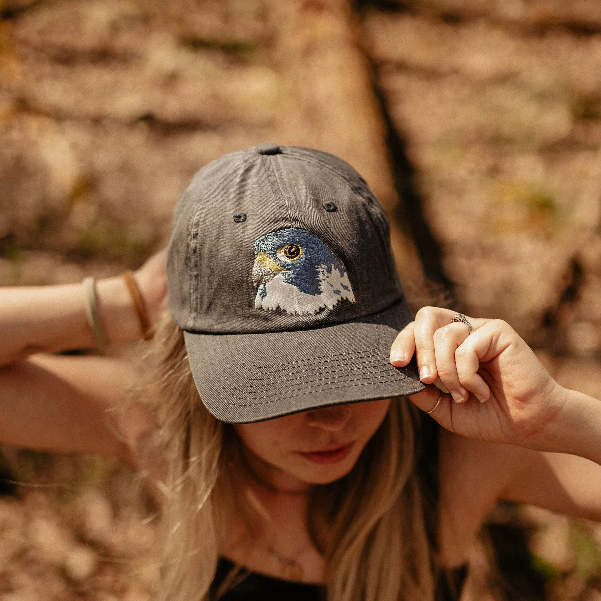 Peregrine Falcon Washed Hat — NATURE WALK