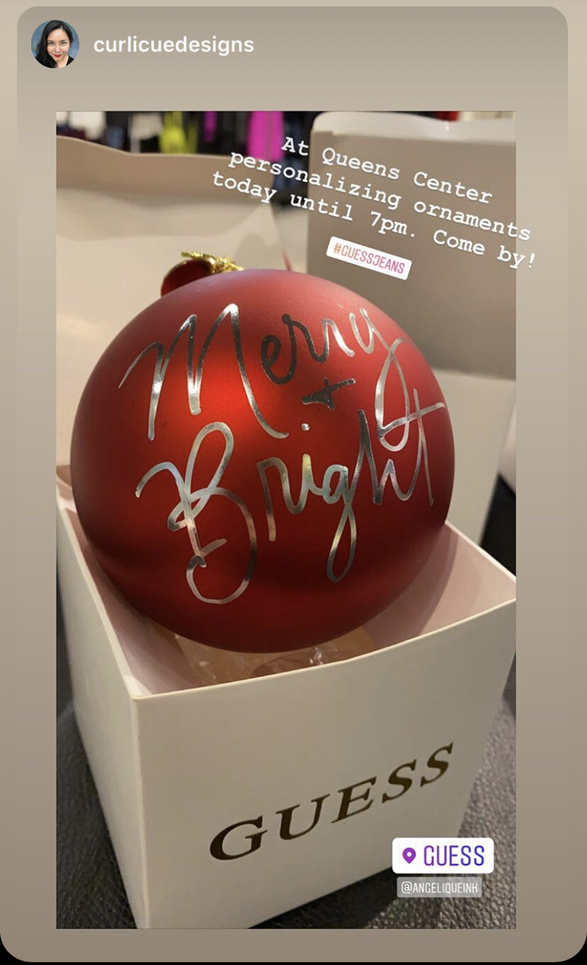 A Nationwide Live Calligraphy Activation - GUESS Inc — Angelique Ink