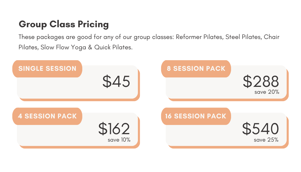 Pricing & Classes — Orange Blossom Pilates