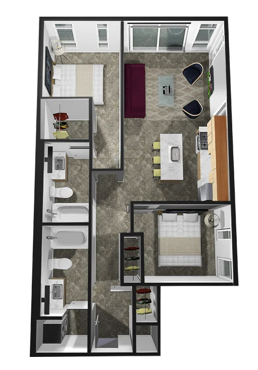 Two Bedroom Two Bath Apartment in Seattle — Burke + Union Apartments