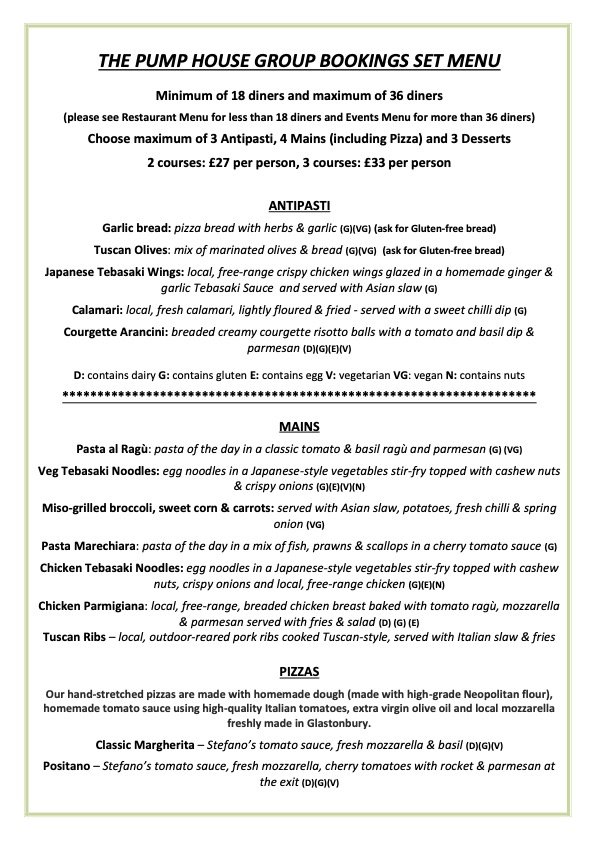 Food — The Pump House