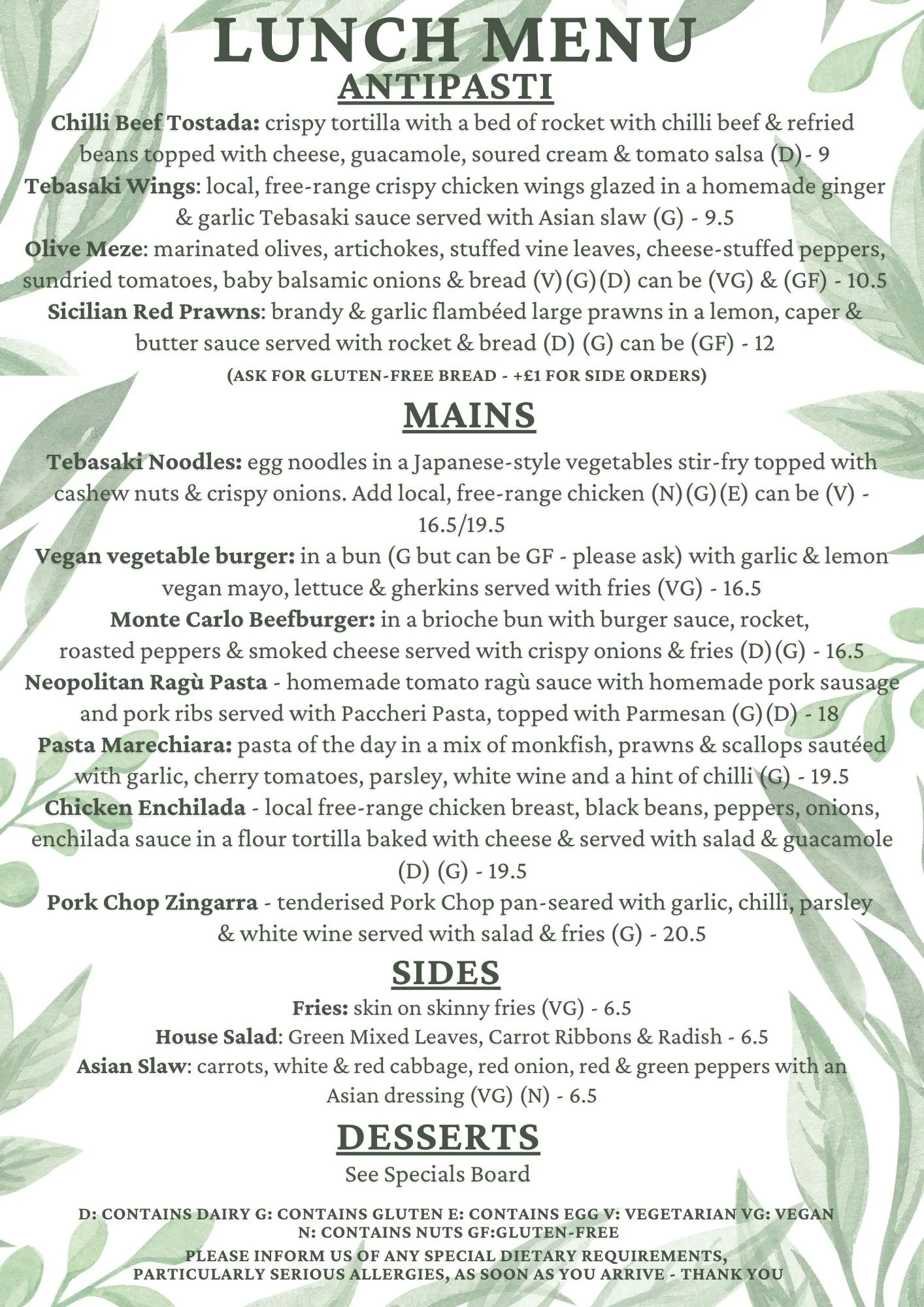 Food — The Pump House