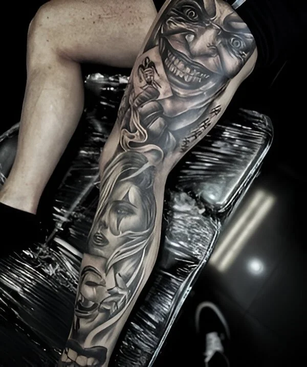 Mens Leg Tattoo Designs, Ideas & Placements