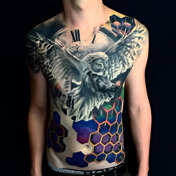 Mens Chest Tattoo Designs, Ideas & Placements